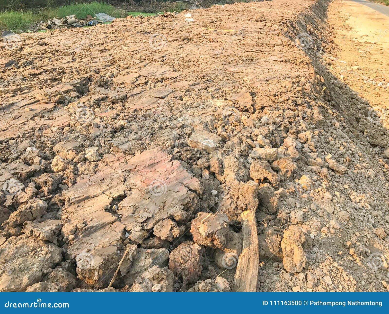 Dirt Pile in Construction Site Stock Photo - Image of pebble, cement ...