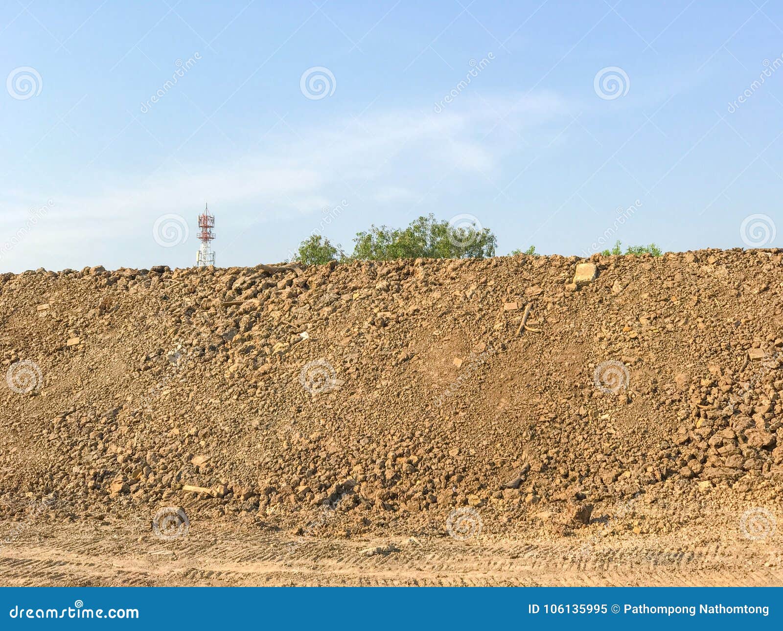 Dirt Pile in Construction Site Stock Image - Image of concrete ...