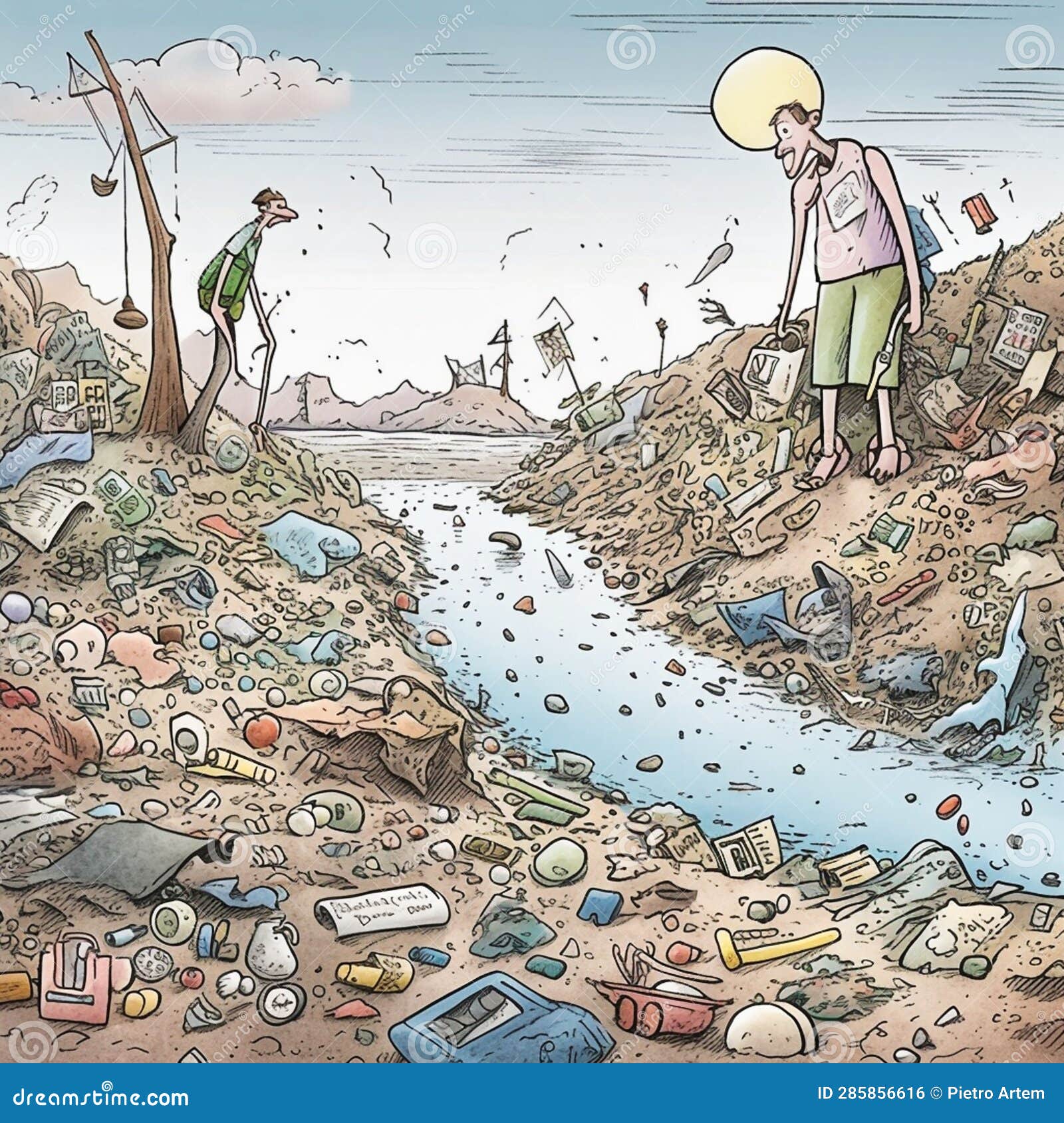 Dirt Problems in the World. People are Littering, Generative AI Stock ...