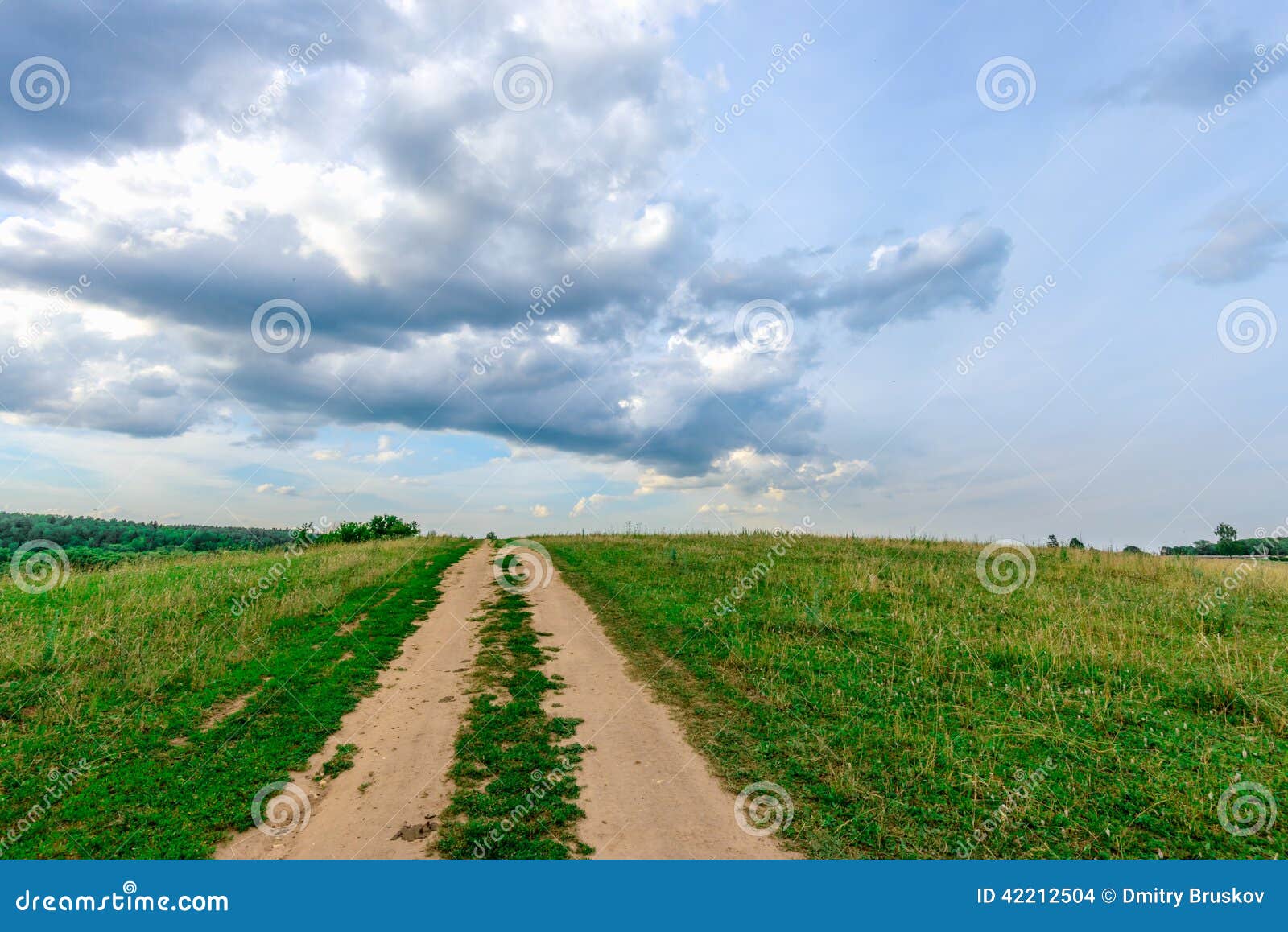 Dirt road in a field stock photo. Image of fall, beautiful - 42212504
