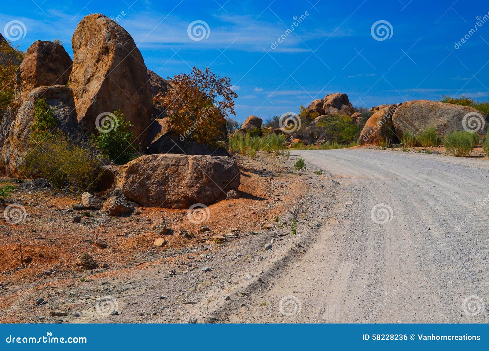 Dirt Road through Large Stones Stock Photo - Image of large, stones ...
