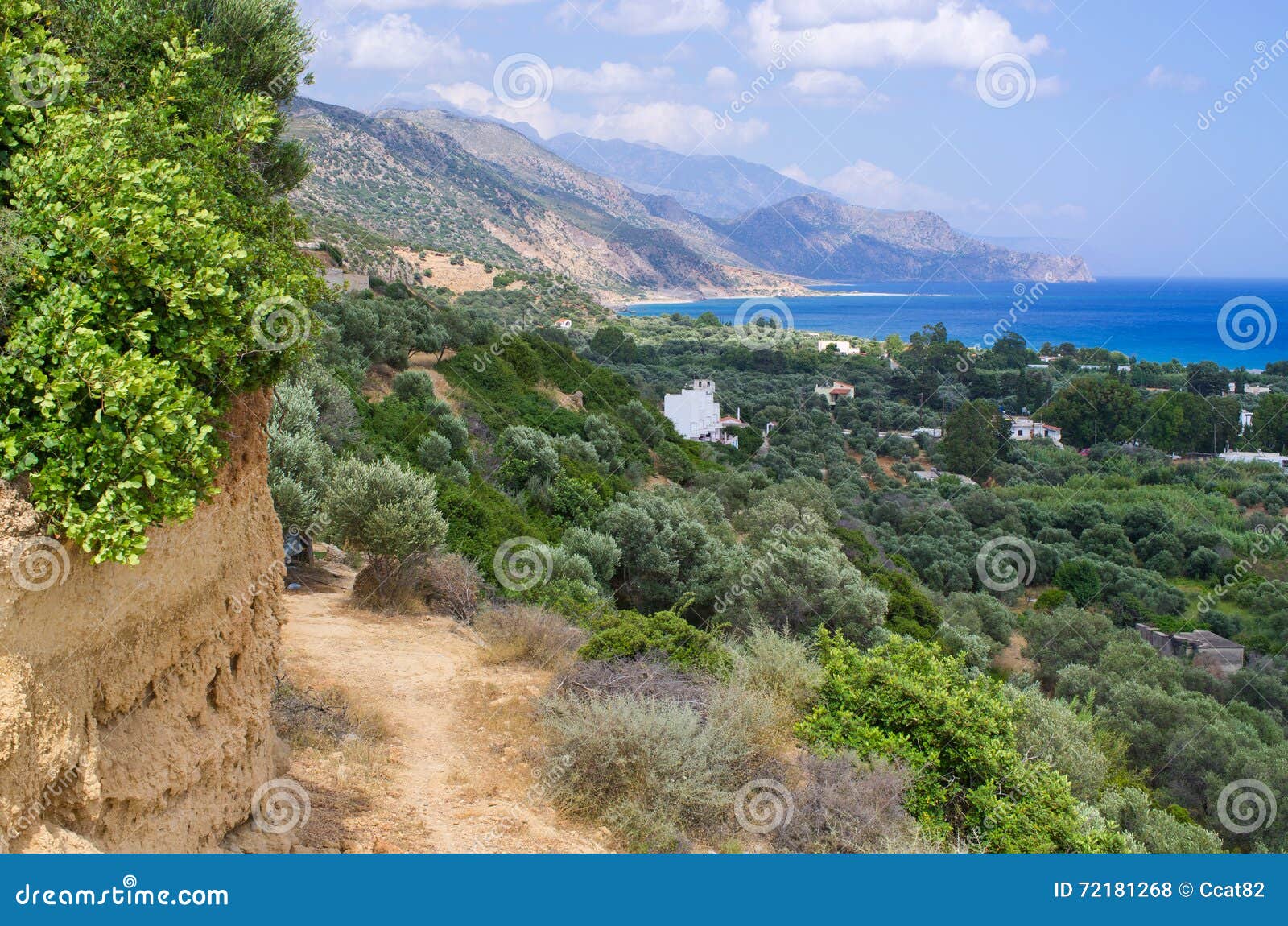 Dirt Road in the Mountains, Crete, Greece Stock Photo - Image of ...
