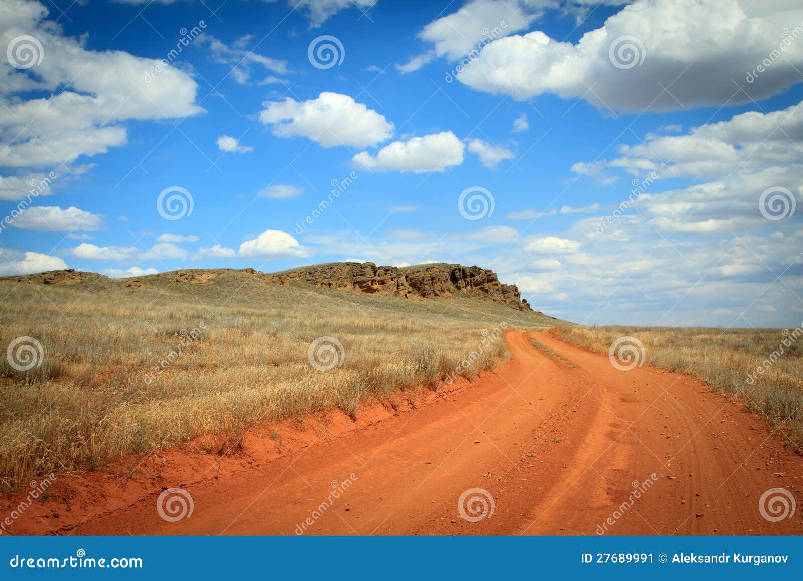 Dirt Road Orange Prairie, Going To the Sky Stock Image - Image of farm ...