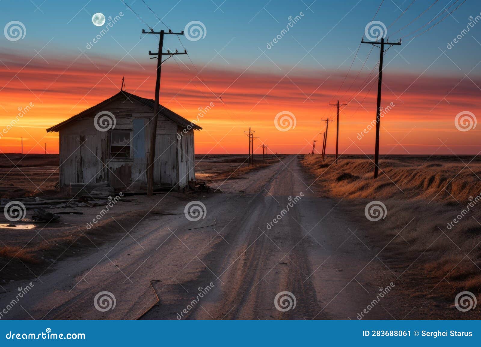 A Dirt Road with a Small Shack on the Side of it. Generative AI Image ...