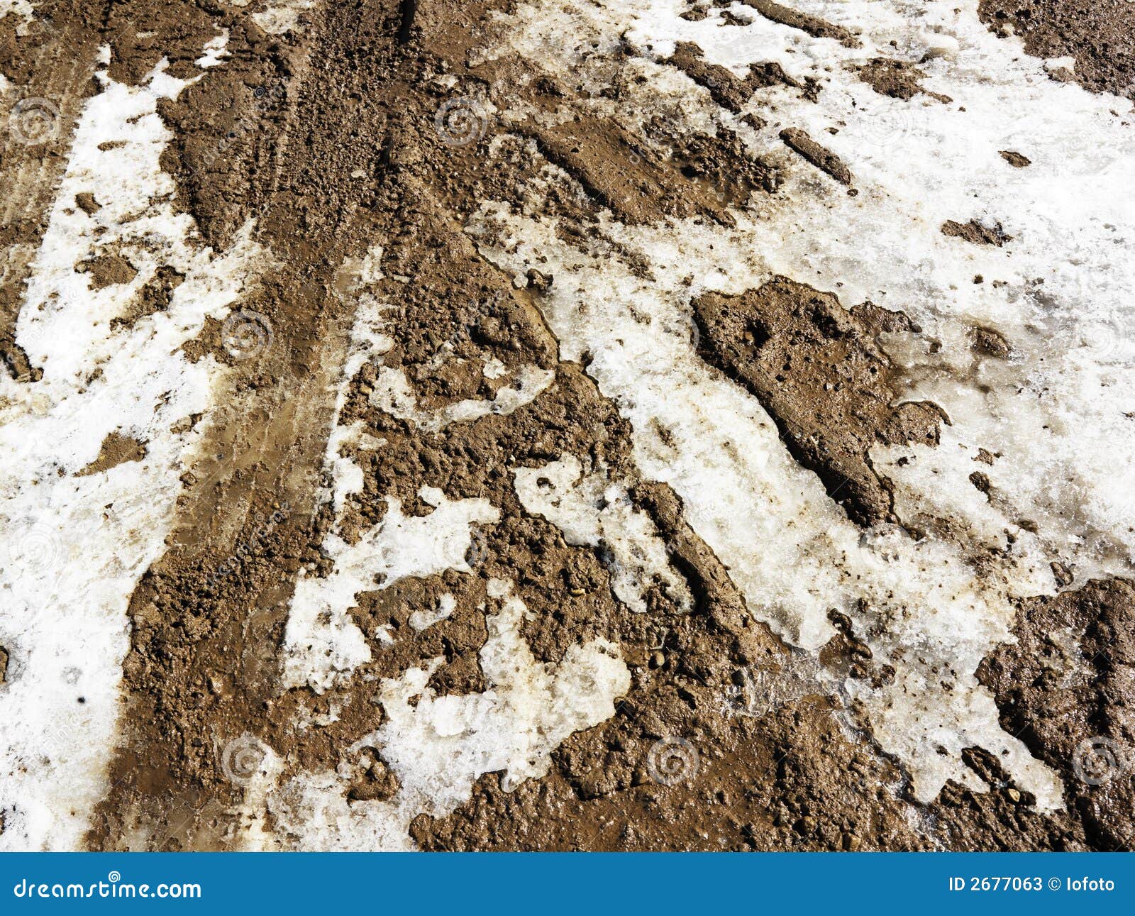 Dirt road with snow. stock image. Image of texture, road - 2677063