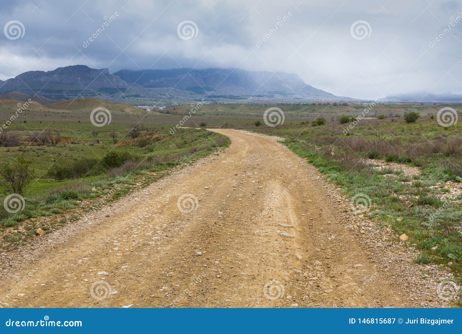 Dirt Road To the Open Mountain Range Stock Image - Image of land, open ...