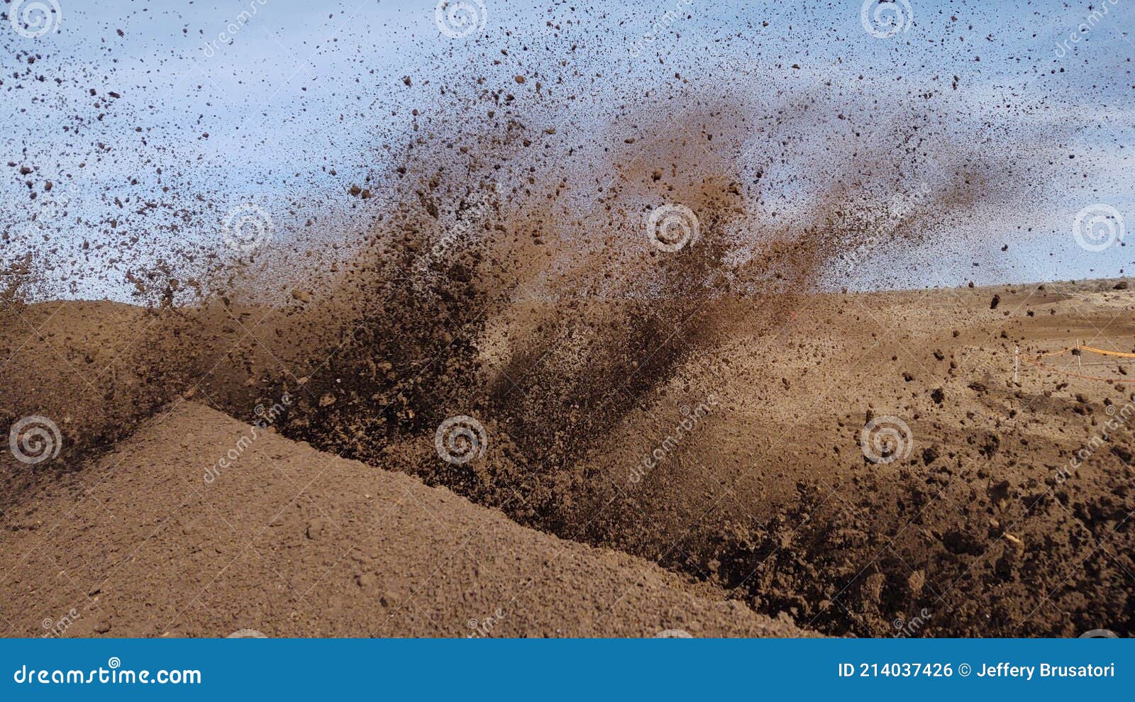 Dirt and Sand Flying Everywhere Stock Photo - Image of extreme ...