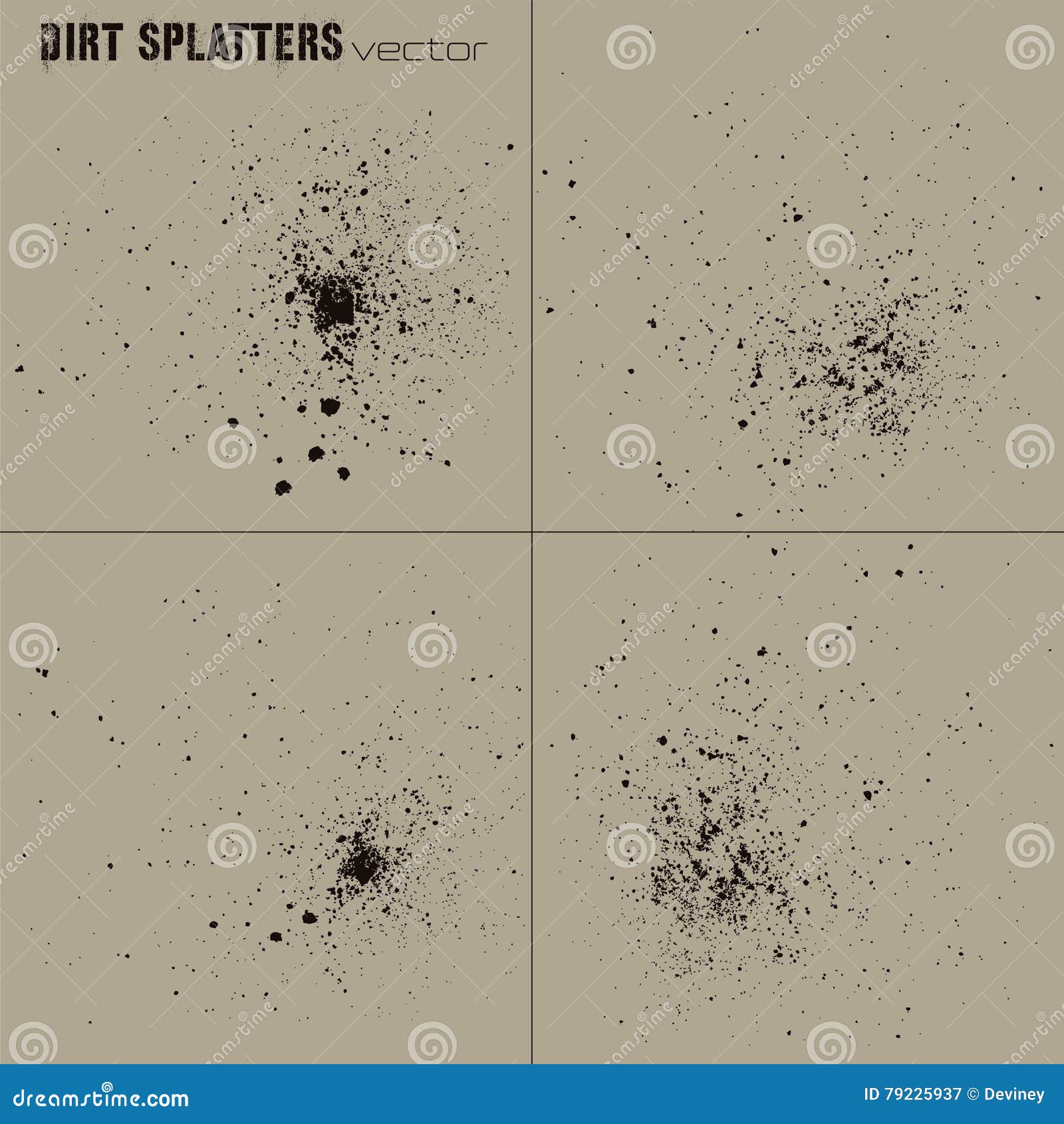 Dirt splatters stock vector. Illustration of cluster - 79225937