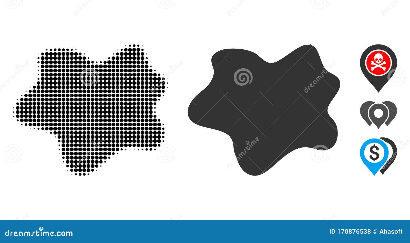 Dirt Spot Halftone and Solid Icon Stock Vector - Illustration of ...