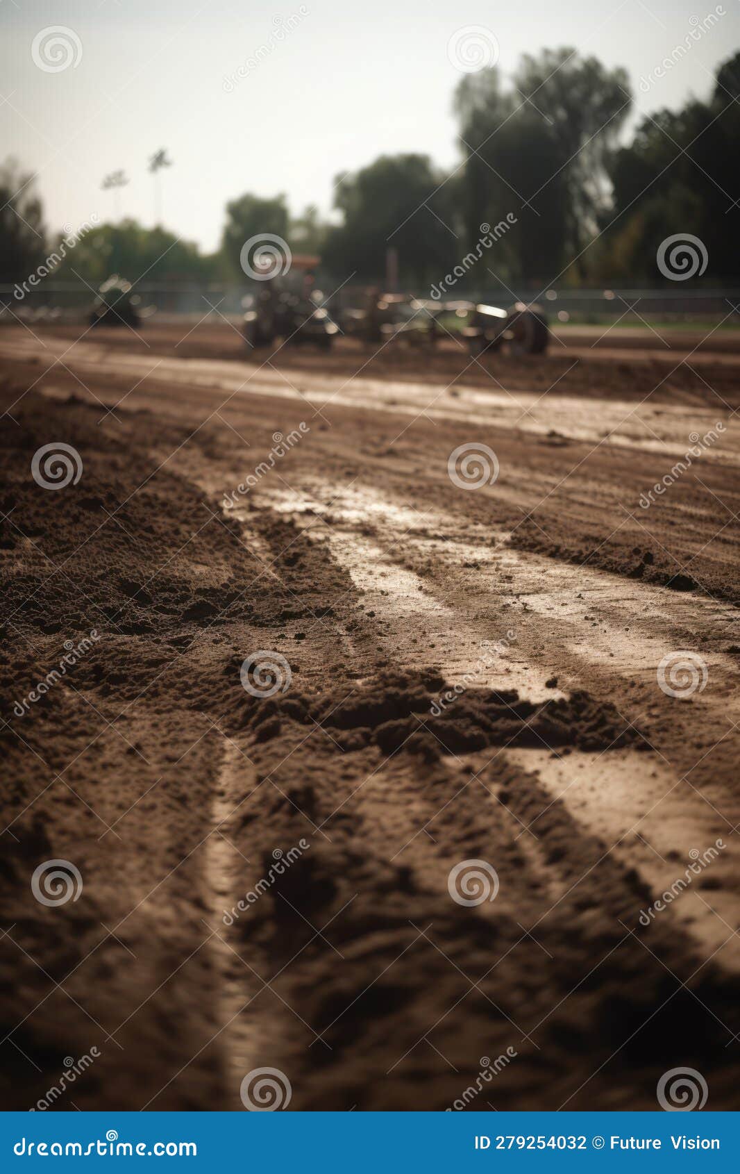 Dirt Track in Countryside with Tractors, Created Using Generative Ai ...