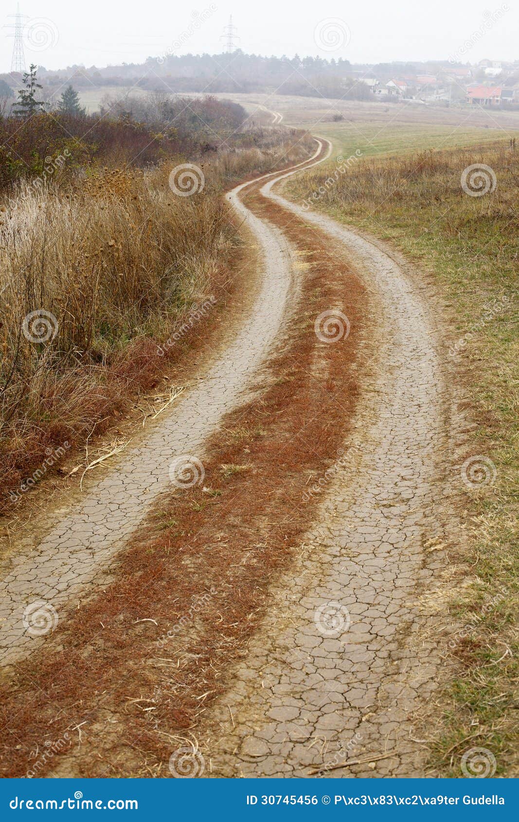 Dirtroad stock photo. Image of distance, field, turning - 30745456