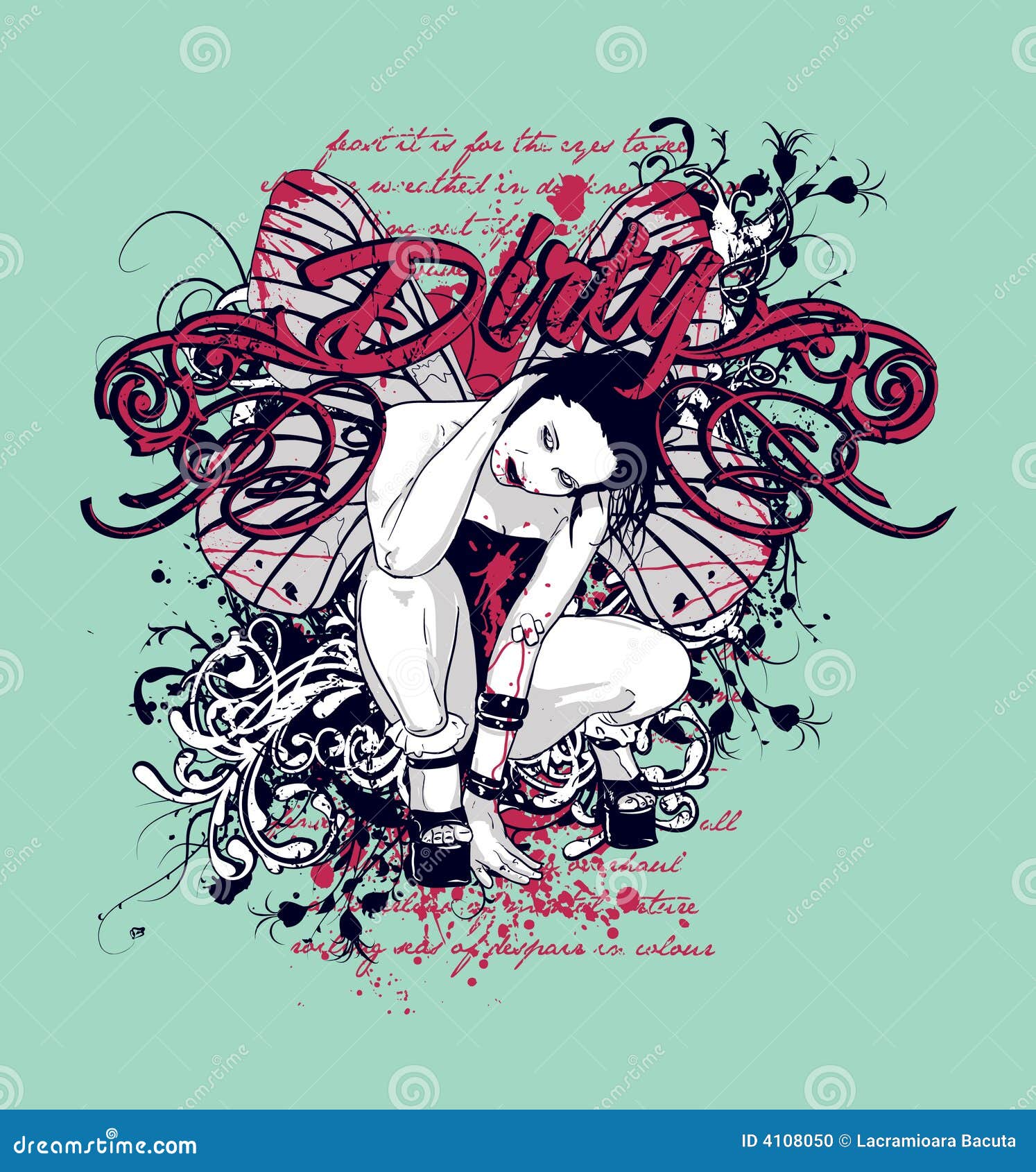 Dirty stock vector. Illustration of shirt, newage, artwork - 4108050