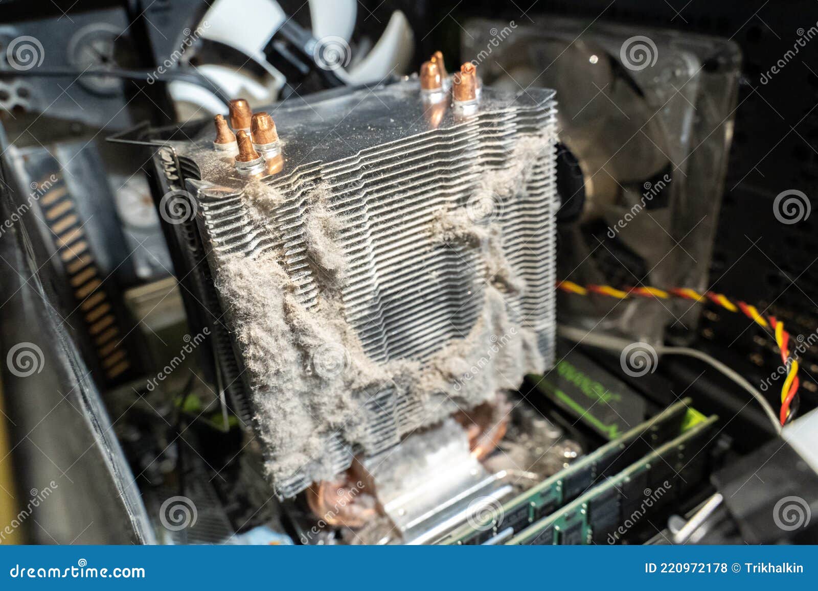 Dirty Aluminum Heatsink for Cooling the Central Processing Unit of a ...