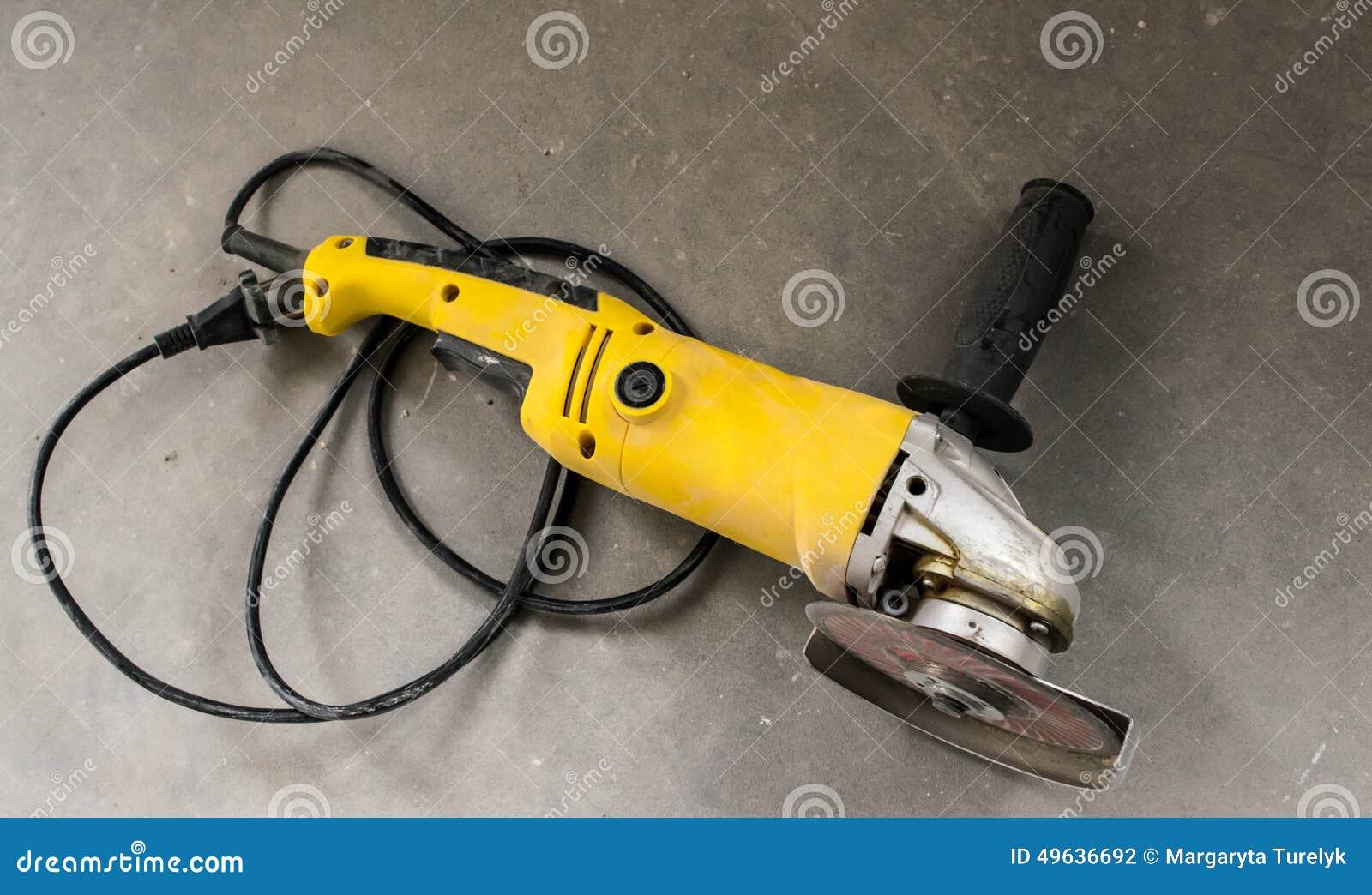 Dirty Angle Grinder on Concrete Stock Photo - Image of disc ...
