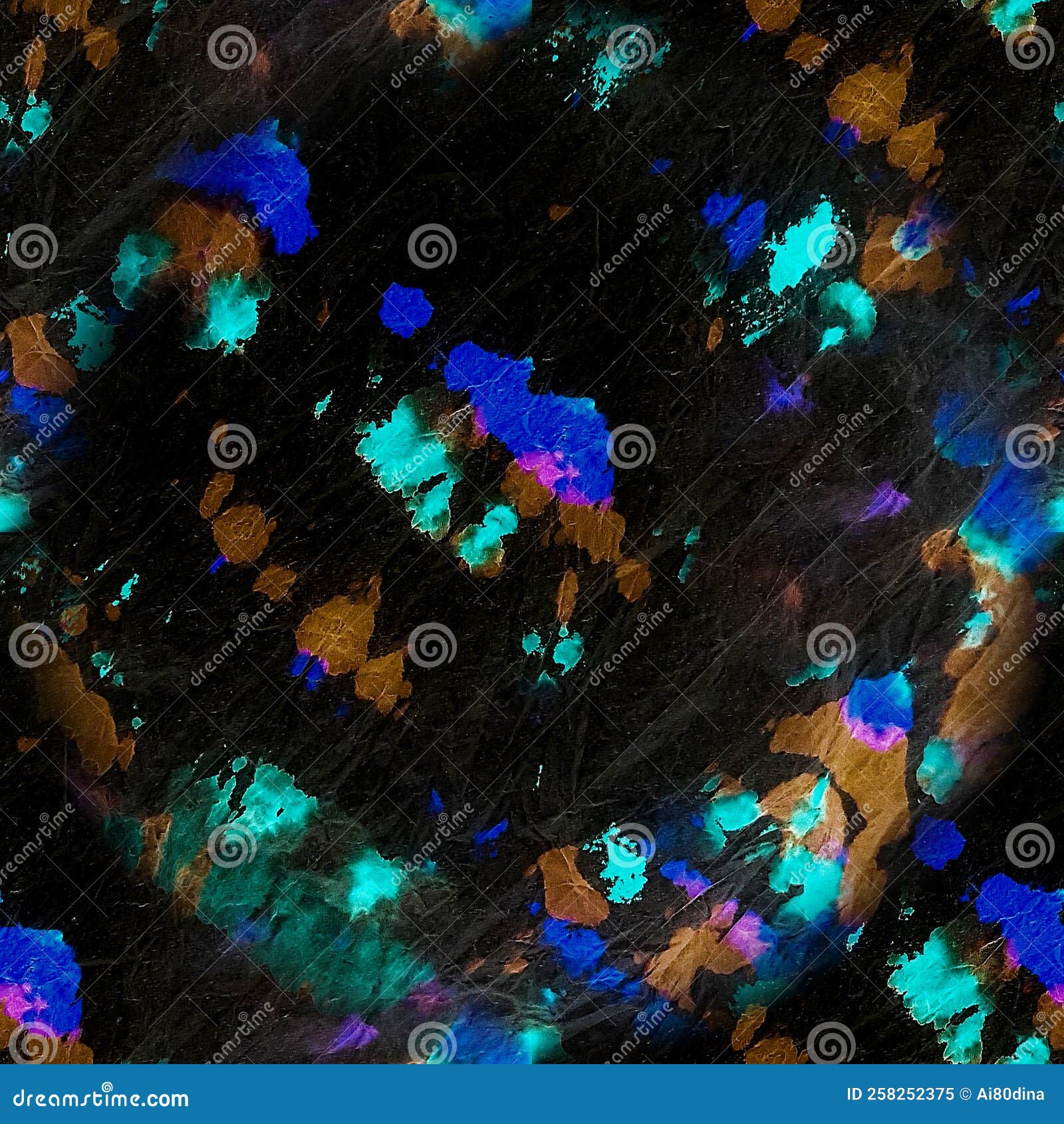 Dirty Art Repeat Texture. Multicolor Modern Batik. Gradient Splatter ...