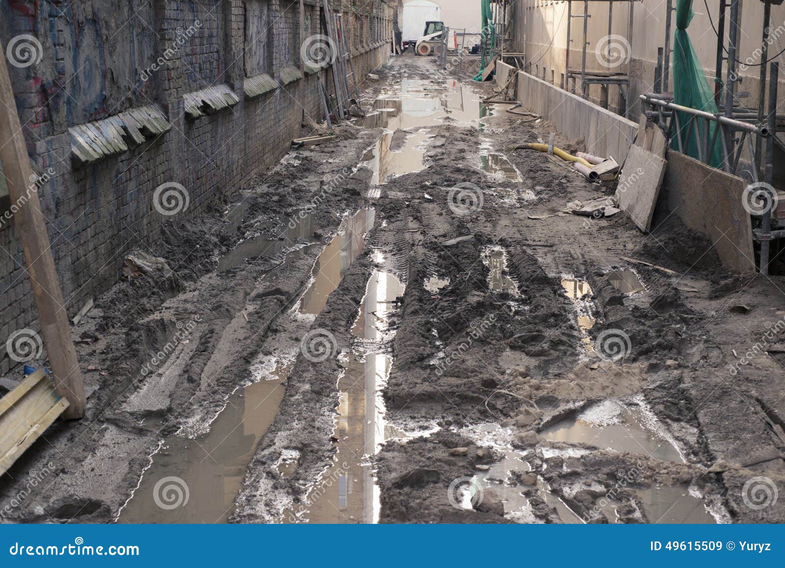 Dirty backyard stock image. Image of construction, contamination - 49615509