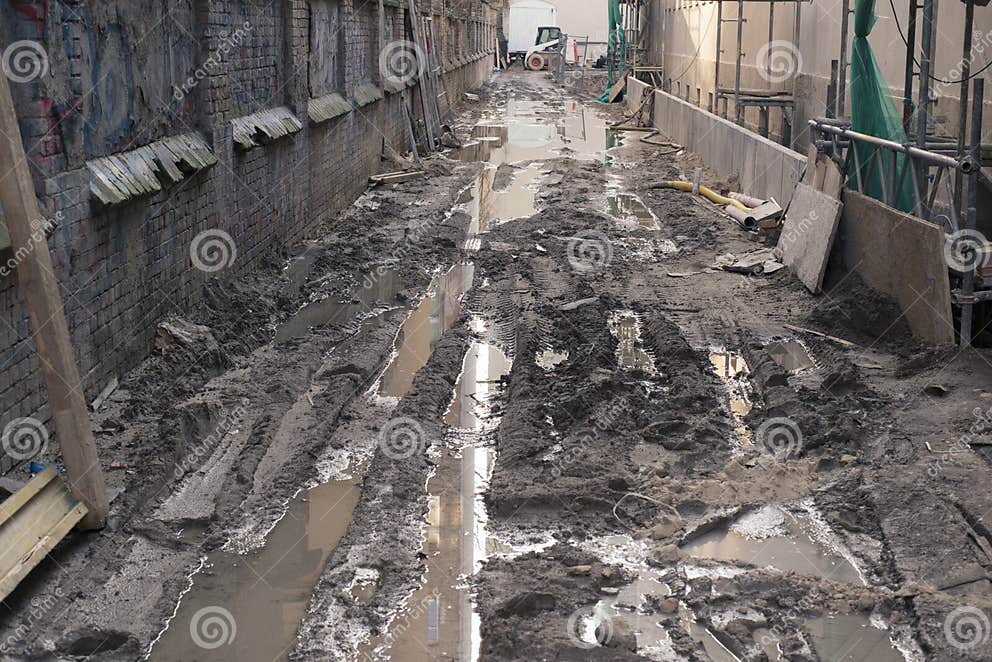 Dirty backyard stock image. Image of construction, contamination - 49615509