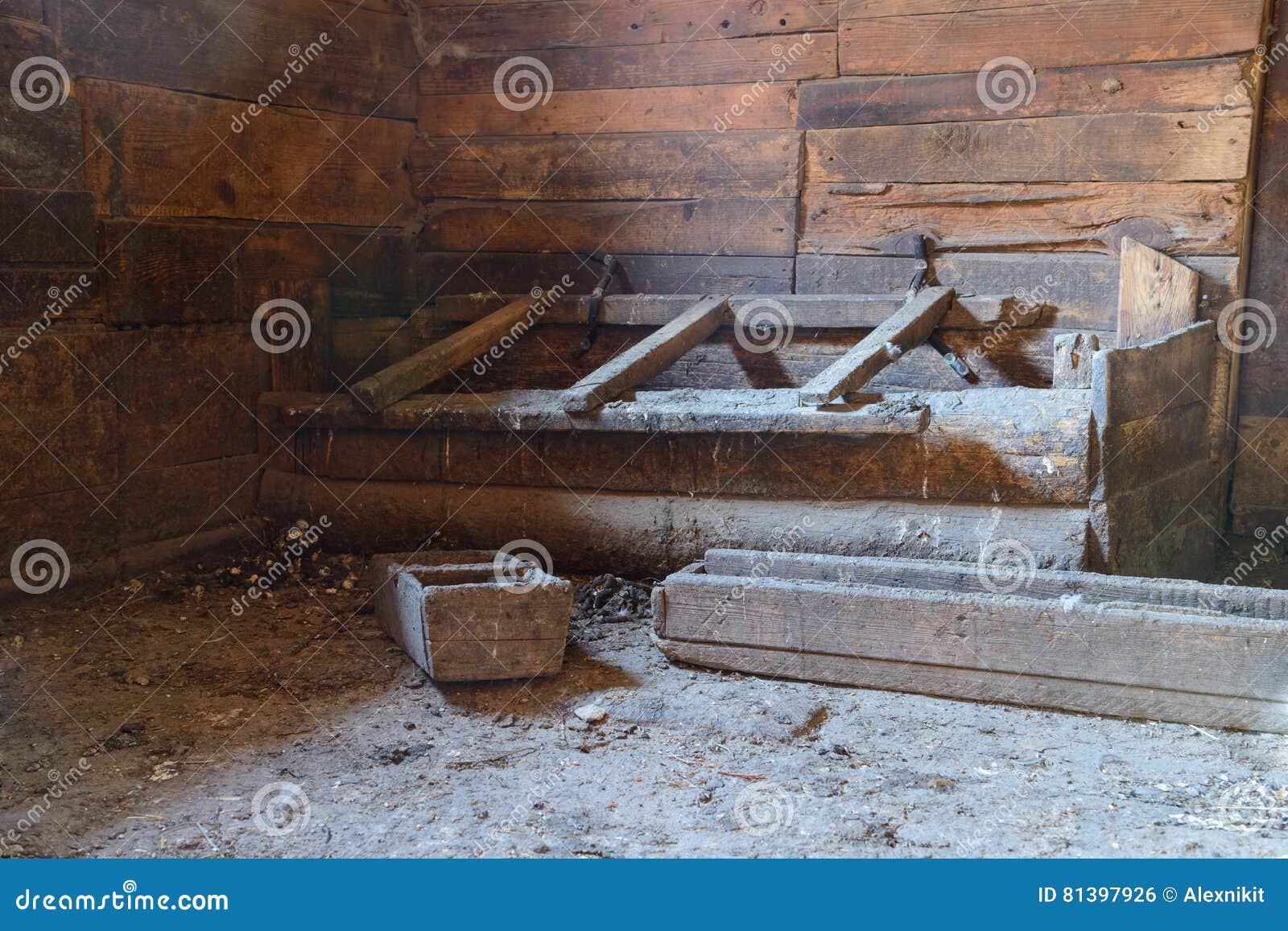 Manger In Old Barn With Window Stock Photography | CartoonDealer.com ...
