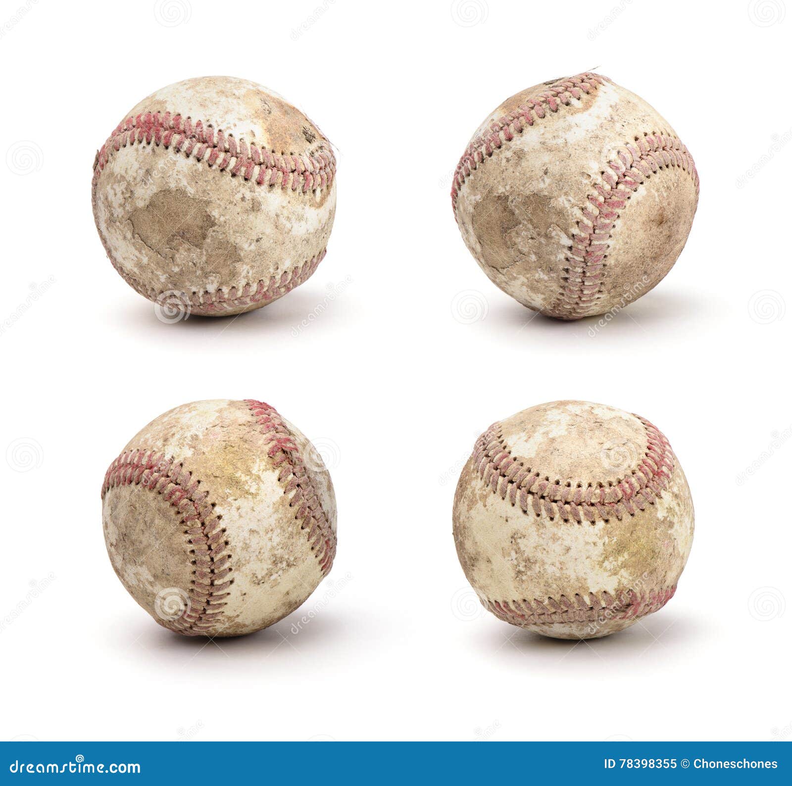 Dirty baseball set stock image. Image of american, closeup - 78398355