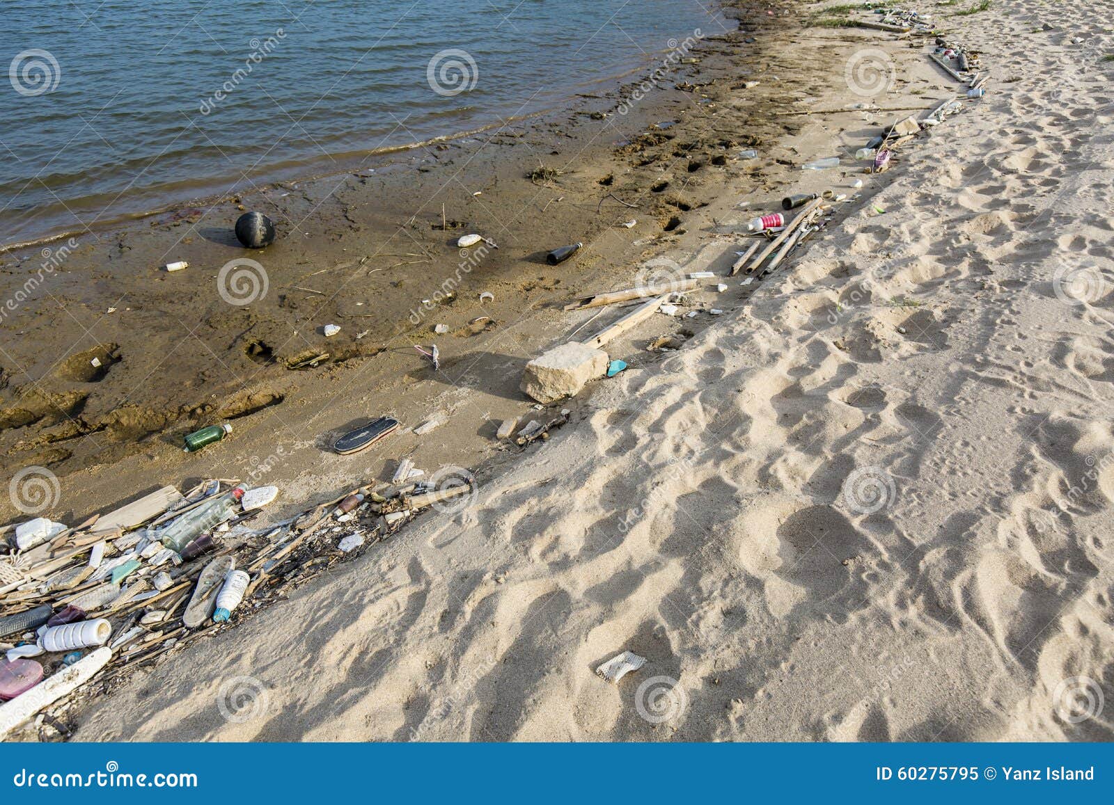 Dirty beach stock image. Image of garbage, dump, trashy - 60275795