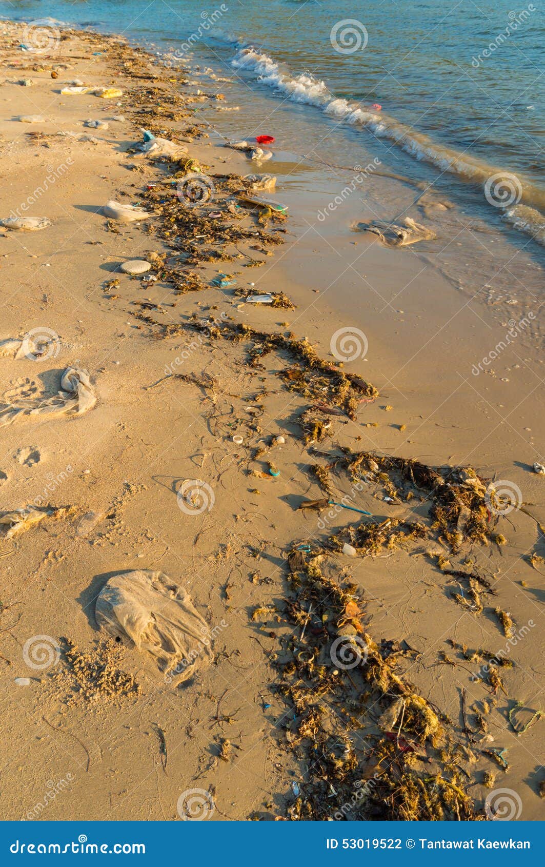 Dirty beach stock photo. Image of pollution, messy, plastic - 53019522