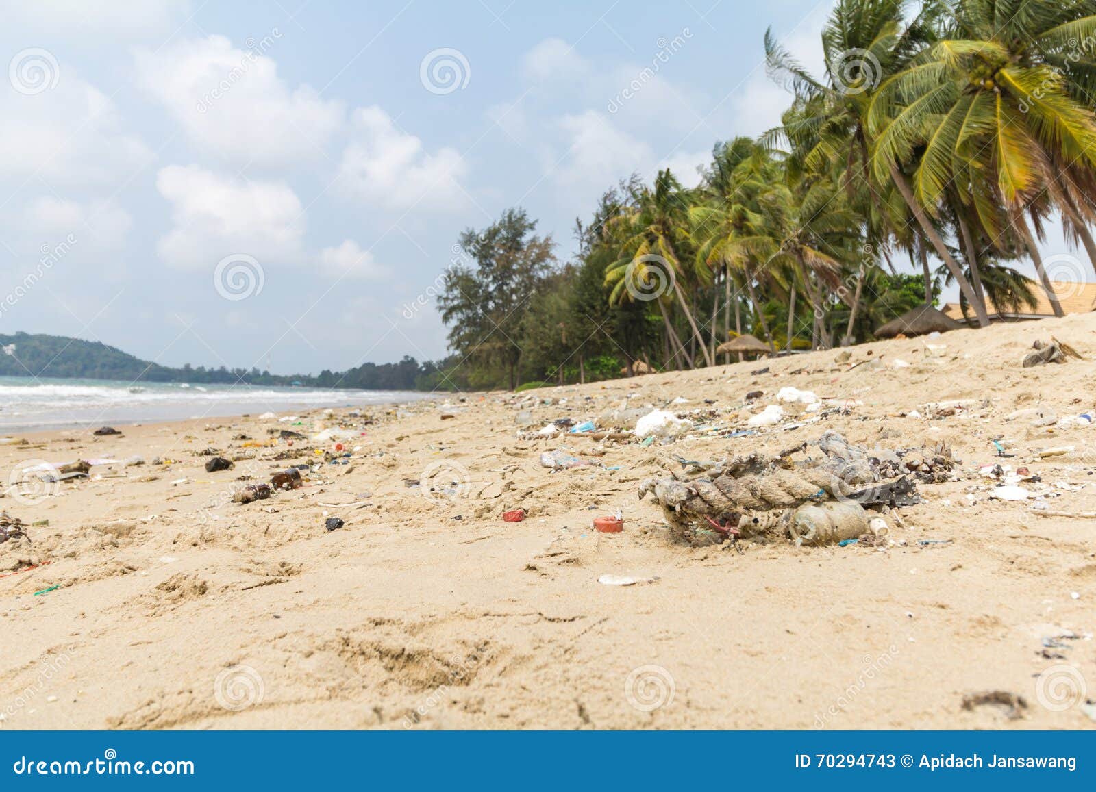 Dirty Beaches.Caused by the Dumping of Undisciplined. Stock Image ...