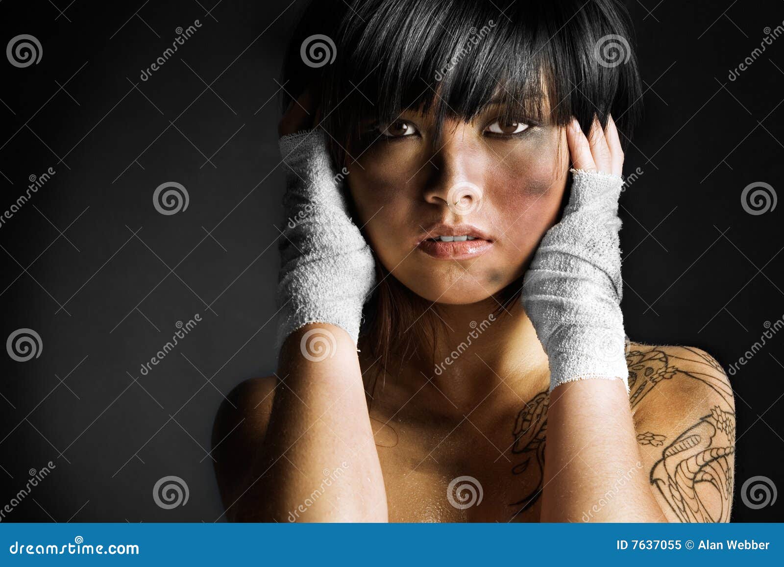 Dirty beauty stock image. Image of messy, cosmetics, fighter - 7637055
