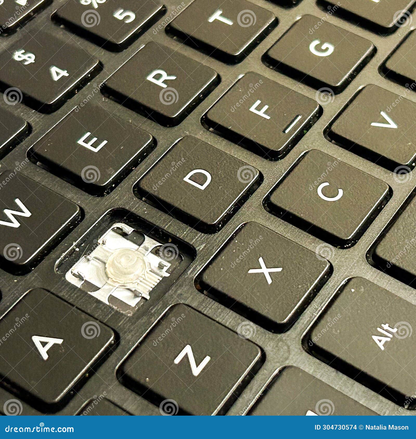 Dirty Black Laptop Keyboard Stock Photo - Image of laptop, screen ...