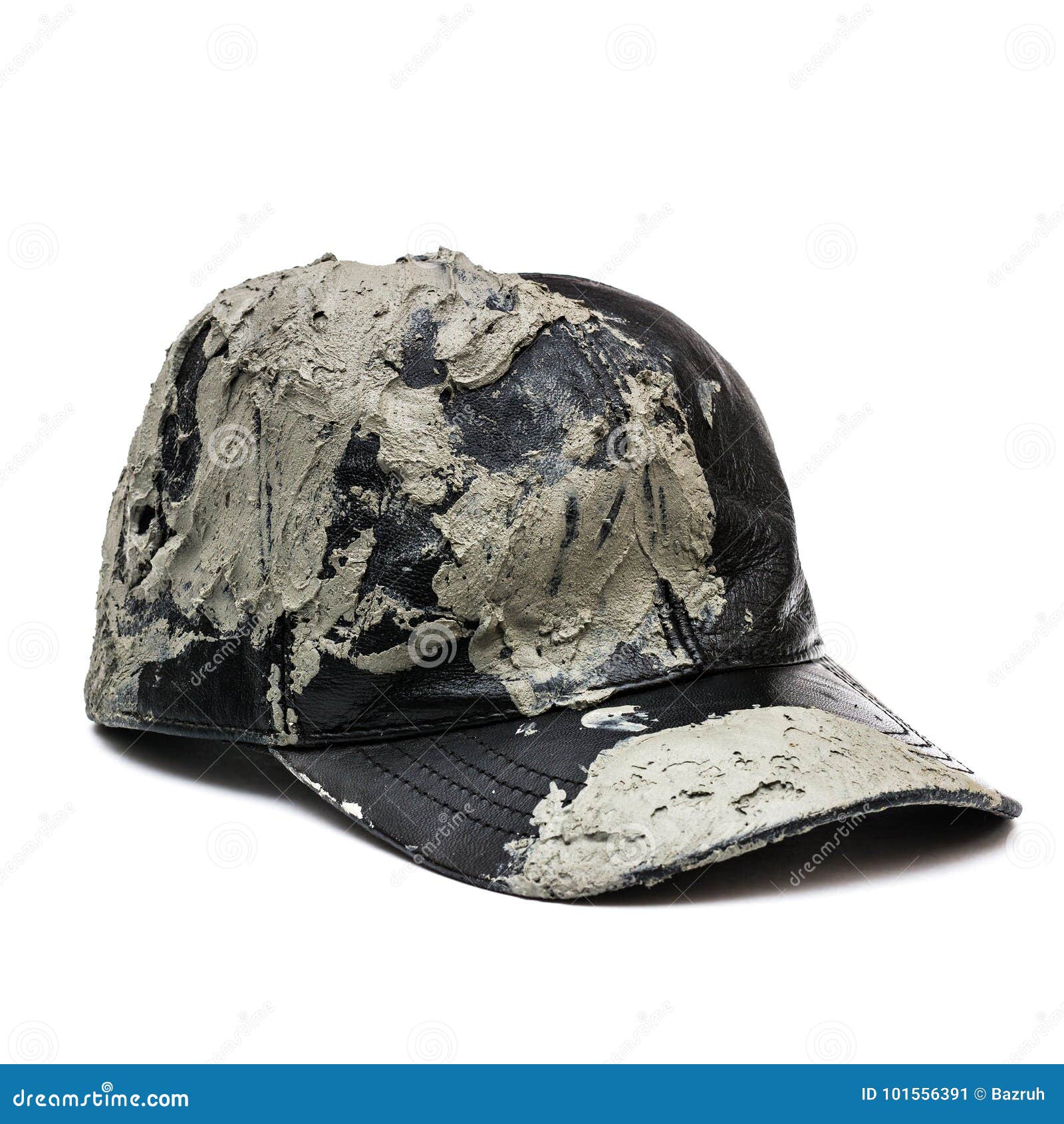 Dirty black leather cap stock image. Image of tire, fabric - 101556391