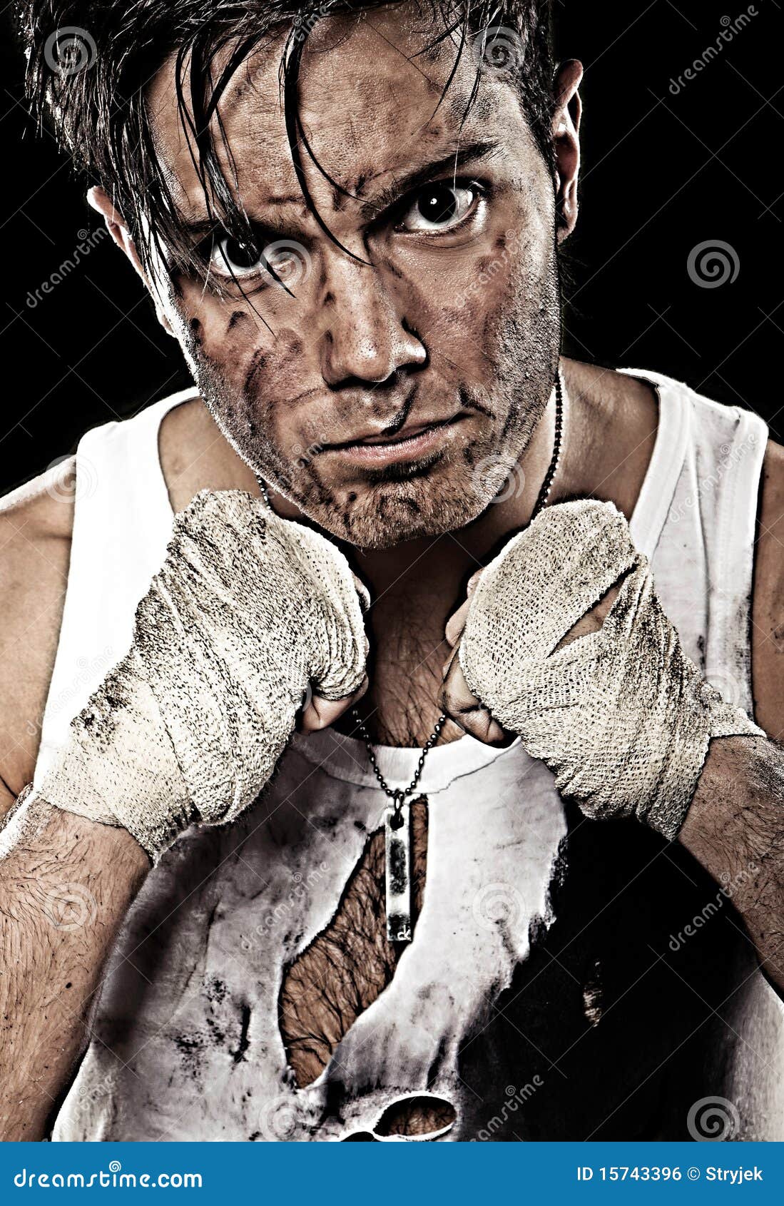 Dirty boxer punching stock photo. Image of adult, emotion - 15743396