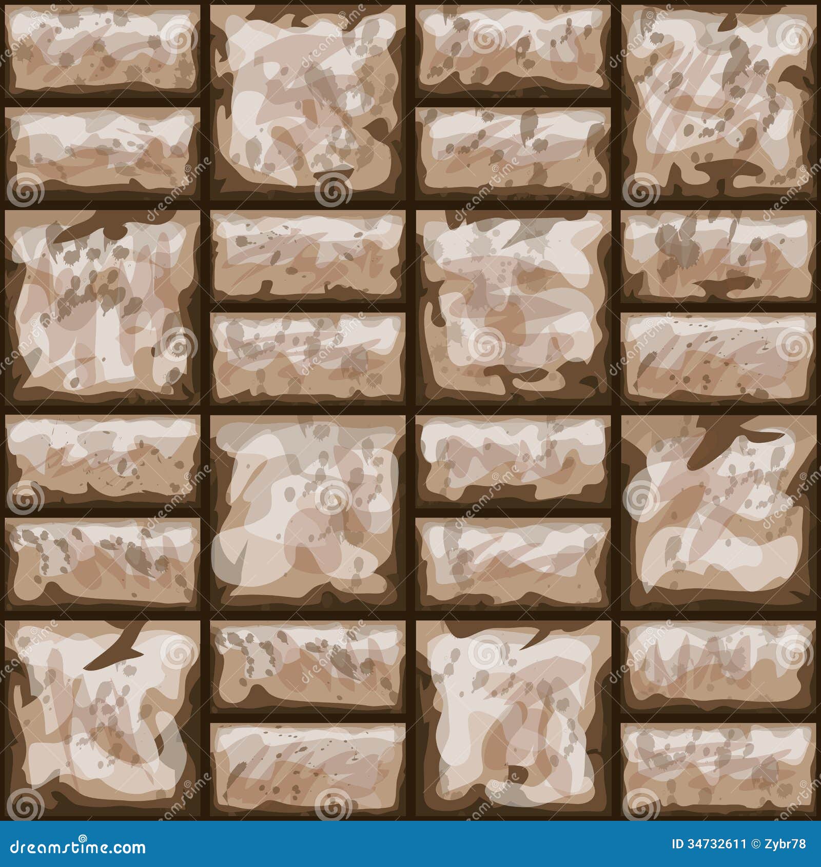 Dirty Brick Wall Seamless Pattern Stock Vector - Illustration of grunge ...