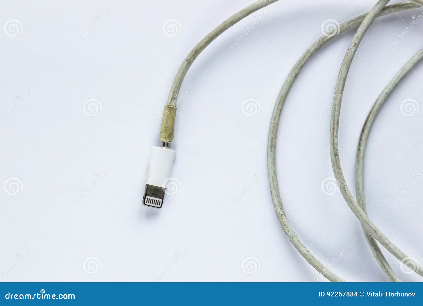 Dirty and Broken Charger Cable Stock Photo - Image of technology, phone ...