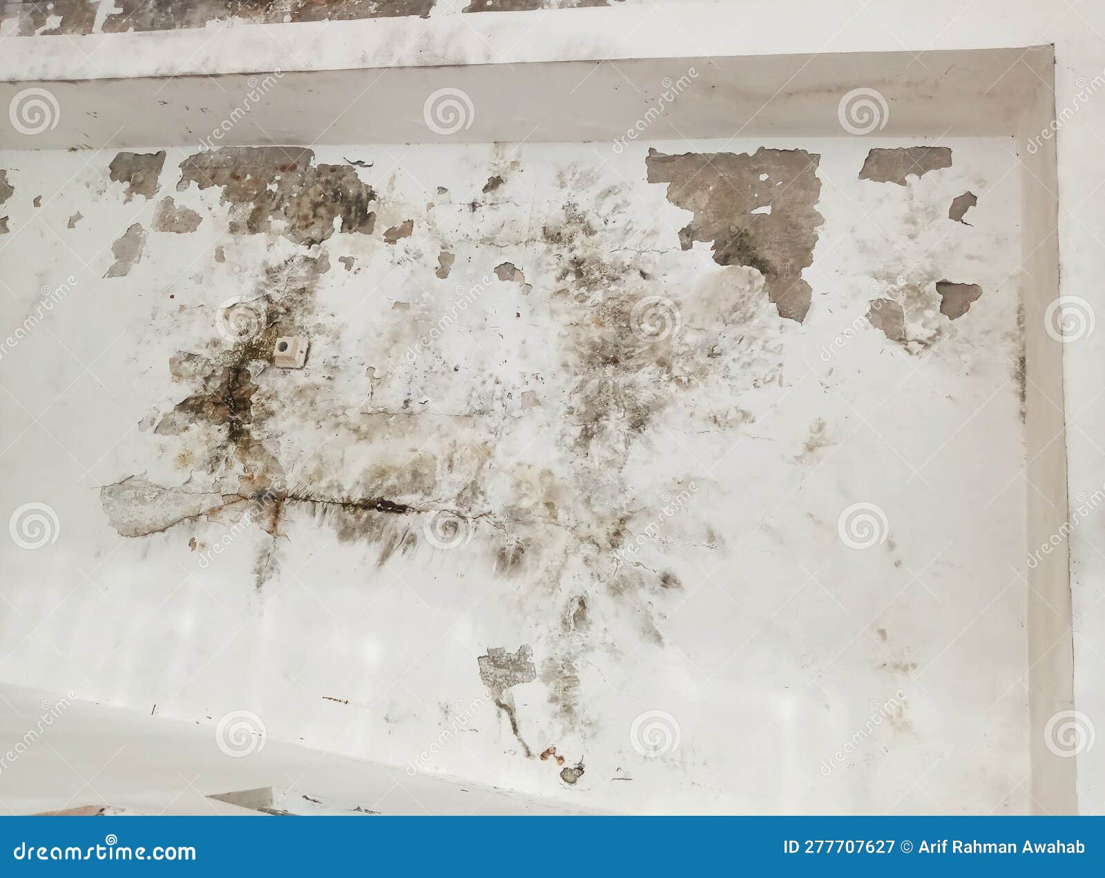 Dirty and Broken White Ceiling of a House Stock Image - Image of house ...
