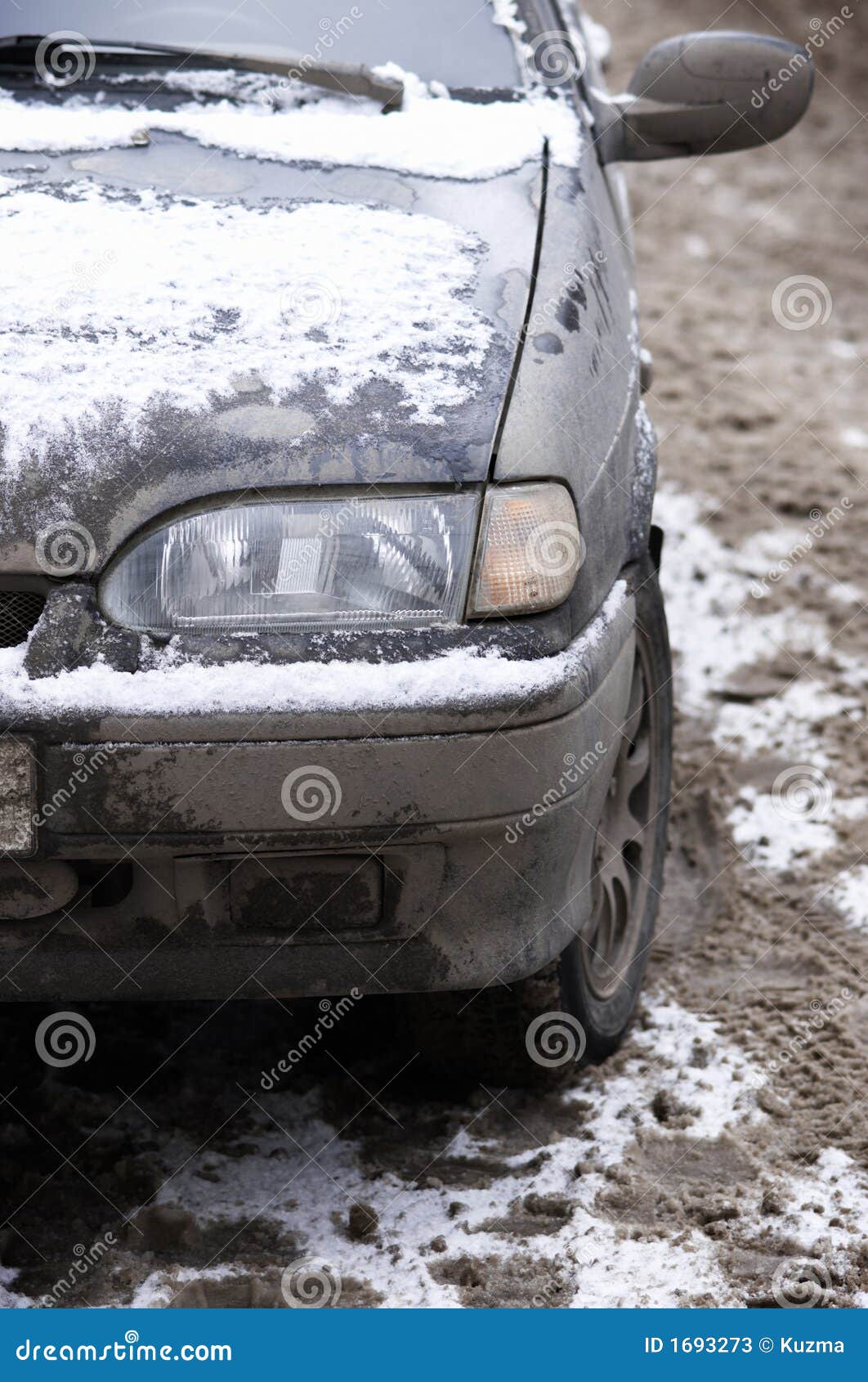 Dirty car stock image. Image of cold, elevated, street - 1693273