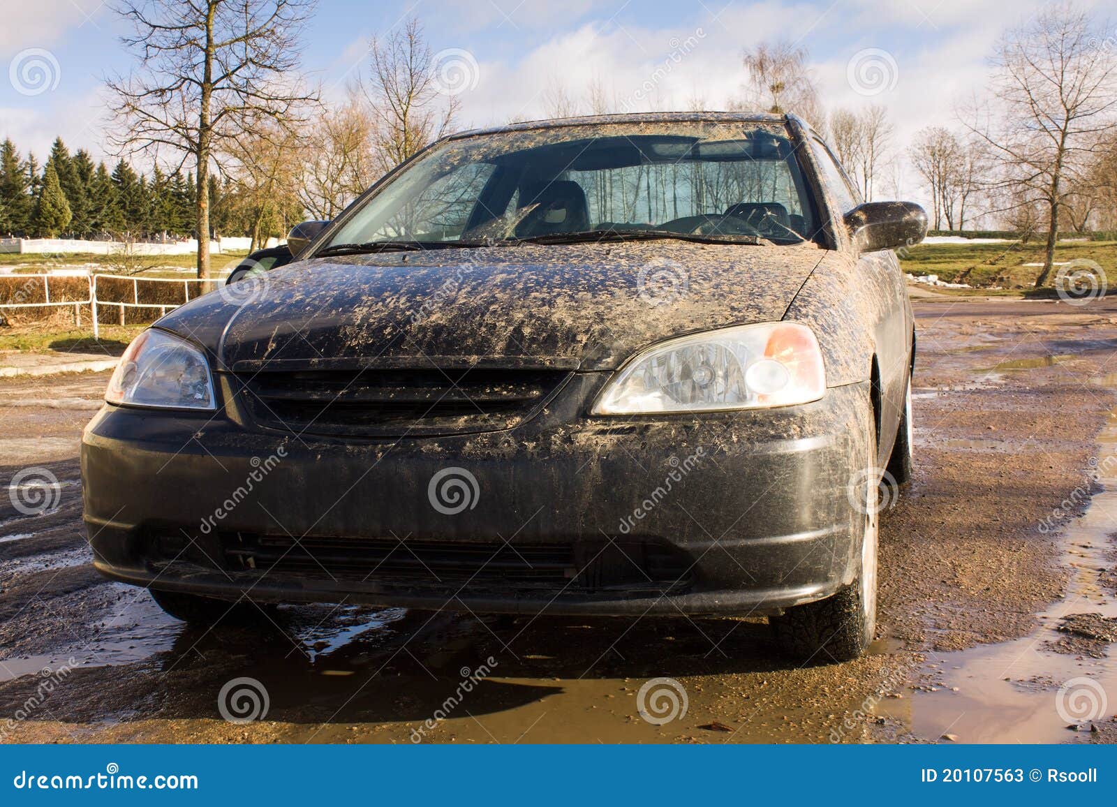 Dirty car stock image. Image of rust, metal, land, drives - 20107563