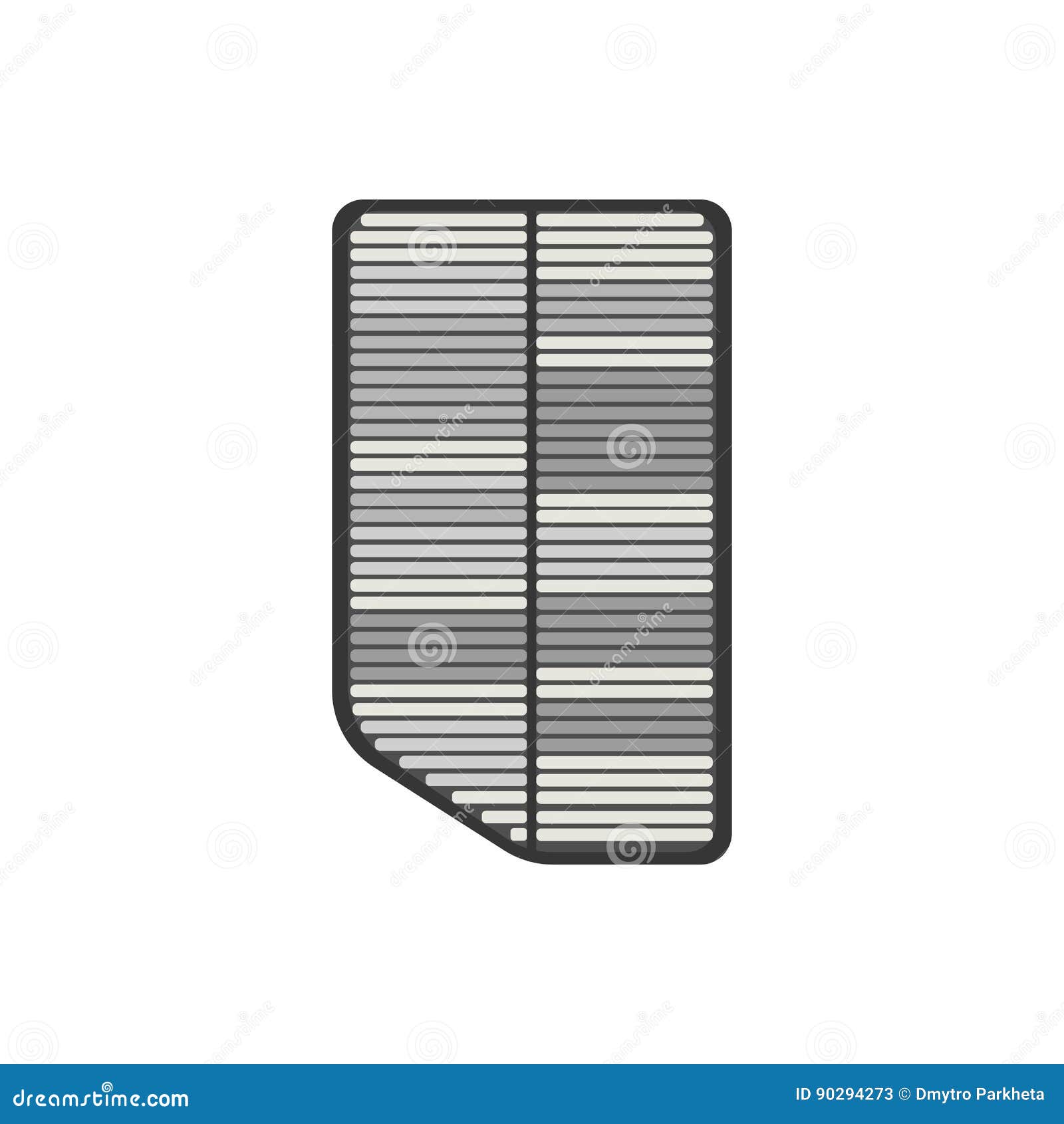 Dirty car air filter stock vector. Illustration of filter - 90294273