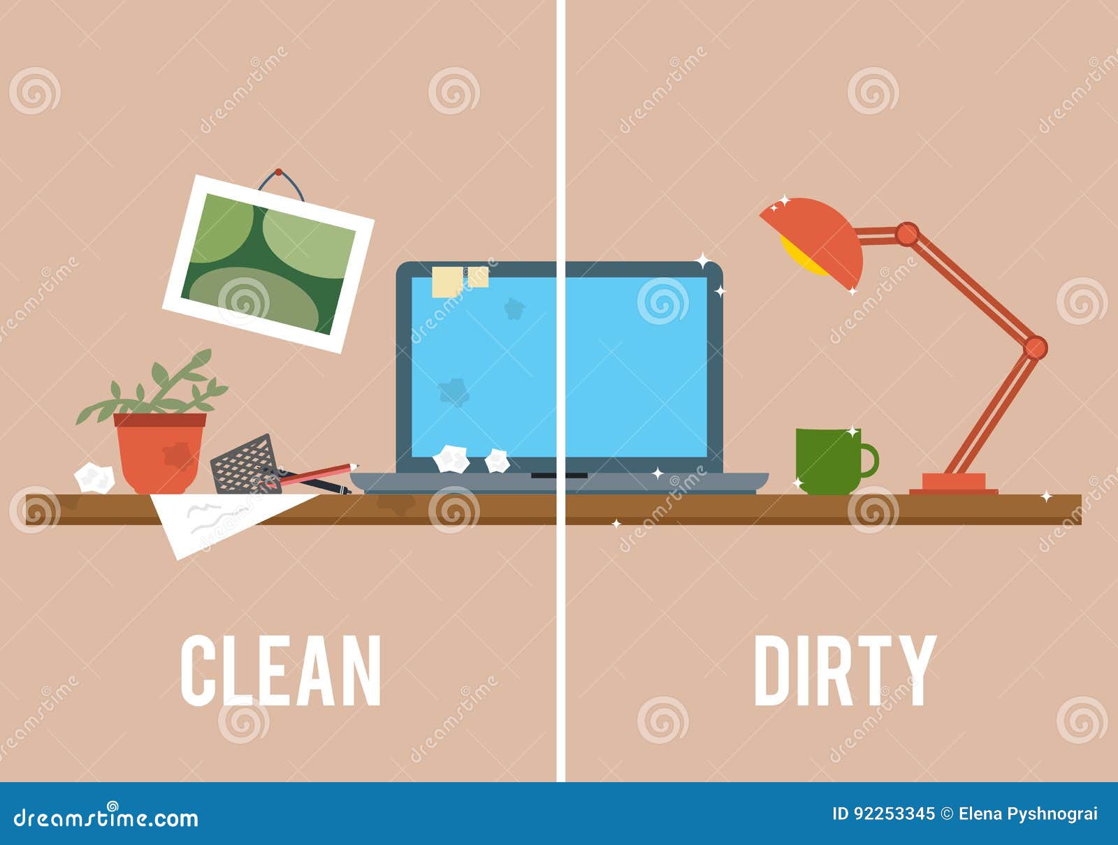 Work Table Or Design Workbench In An Office Interior With A Large ...