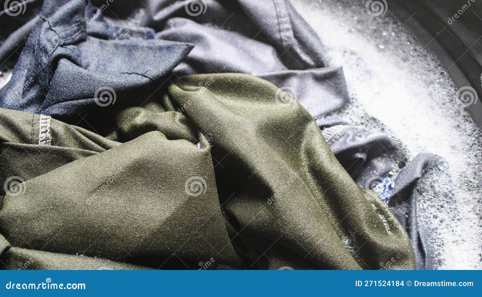 Dirty Clothes Soaked in Detergent Water Stock Photo - Image of dirty ...