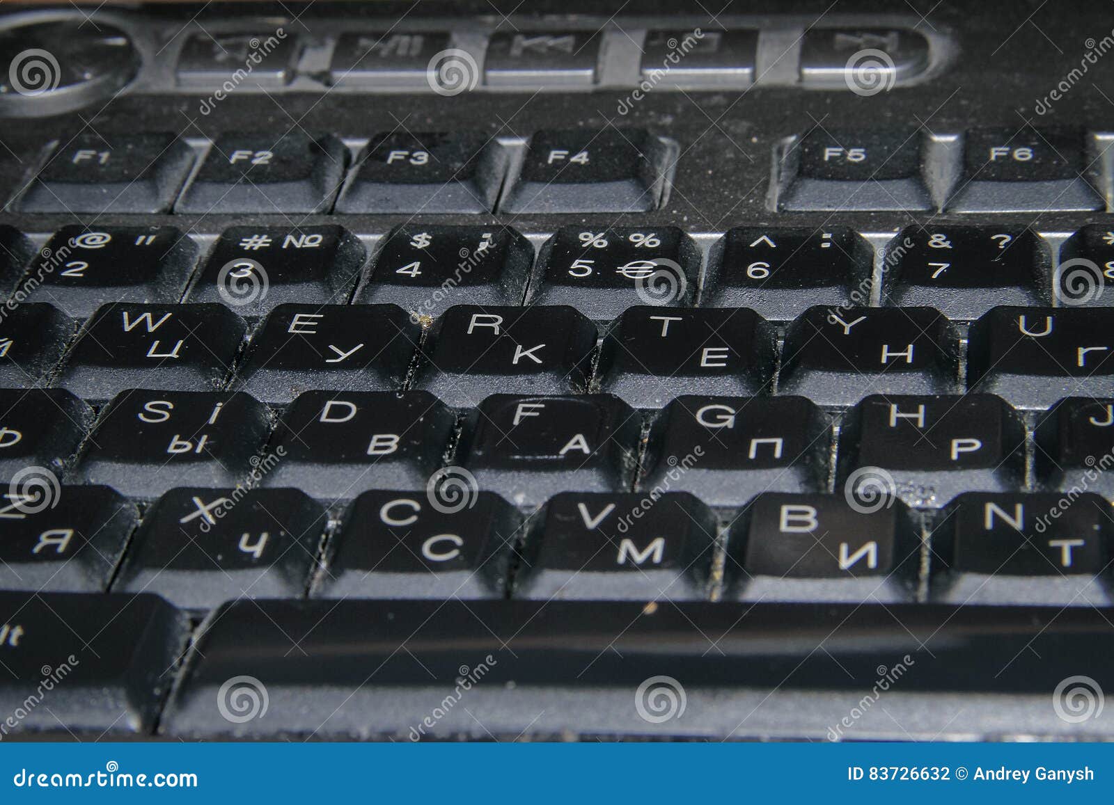 Dirty Computer Keyboard Closeup Stock Photo - Image of keypad, people ...