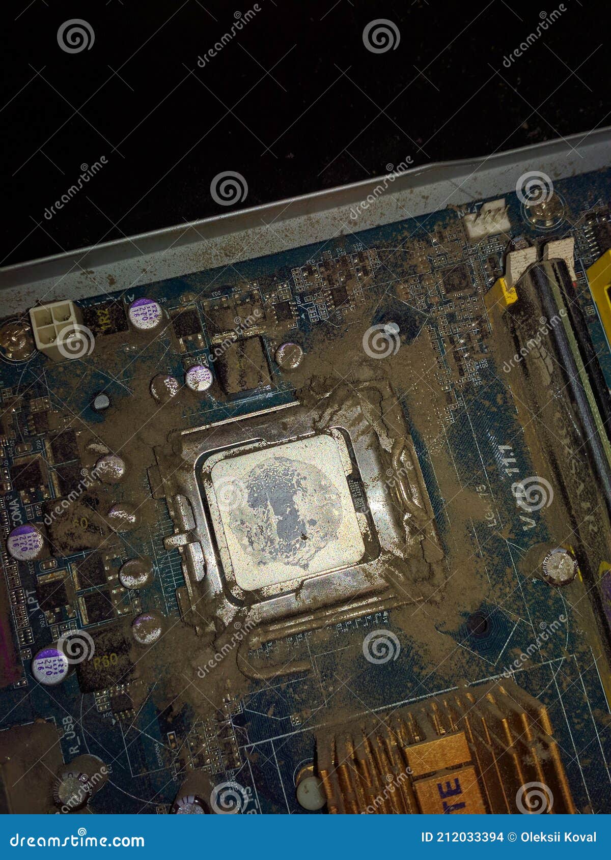 Dirty Computer Socket and Motherboard Stock Photo - Image of dirty ...