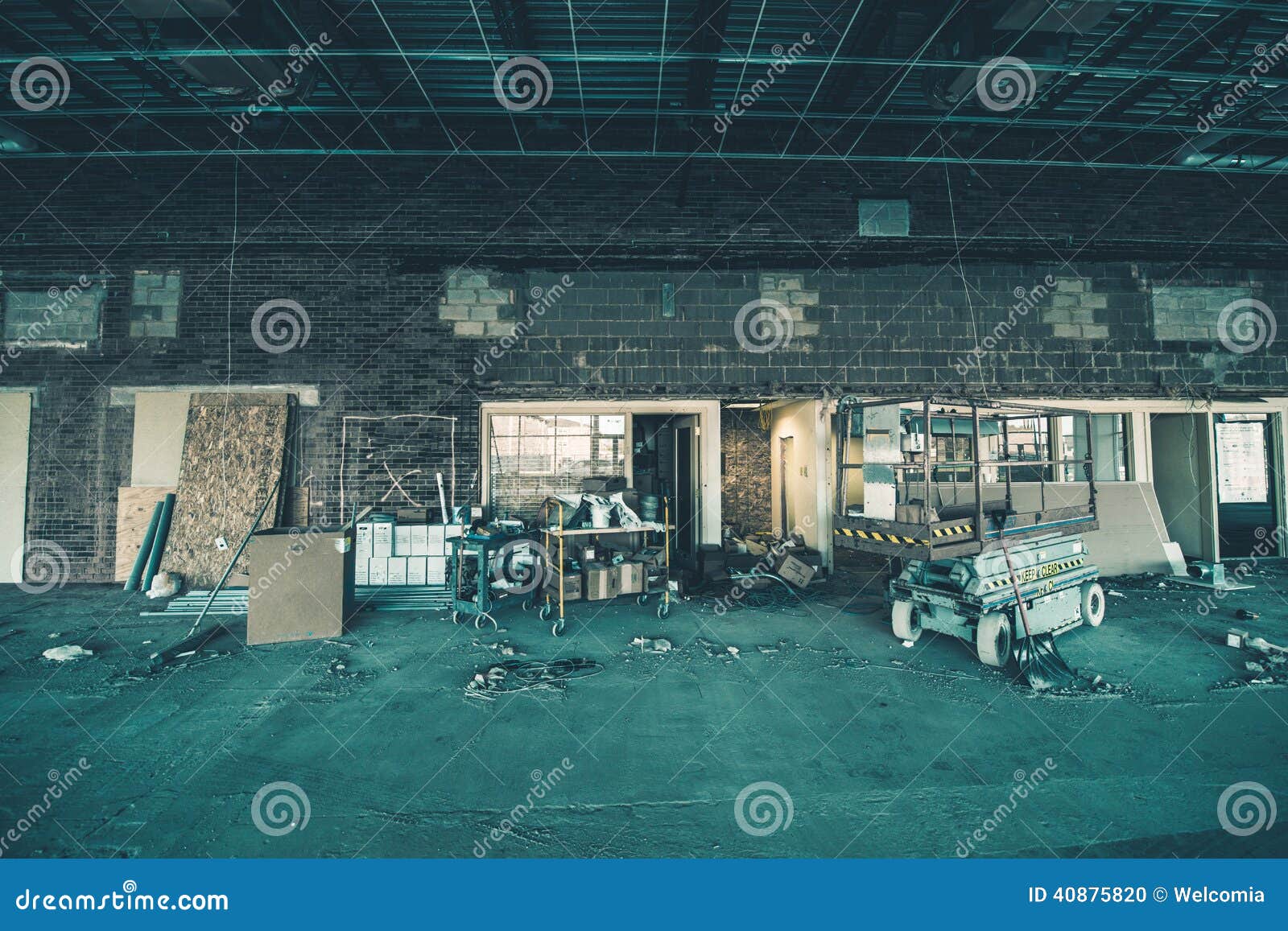 Dirty Construction Site stock photo. Image of boxes, construction ...
