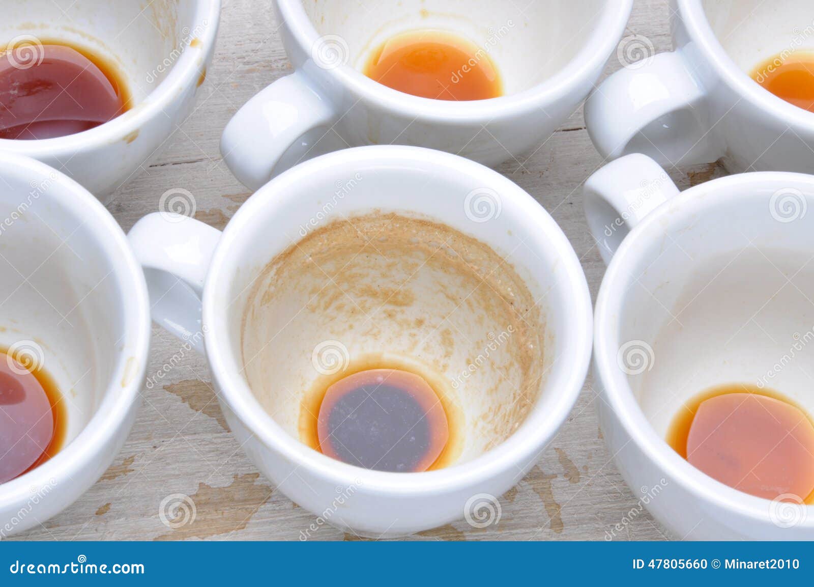 Dirty cups after coffee stock photo. Image of detail - 47805660