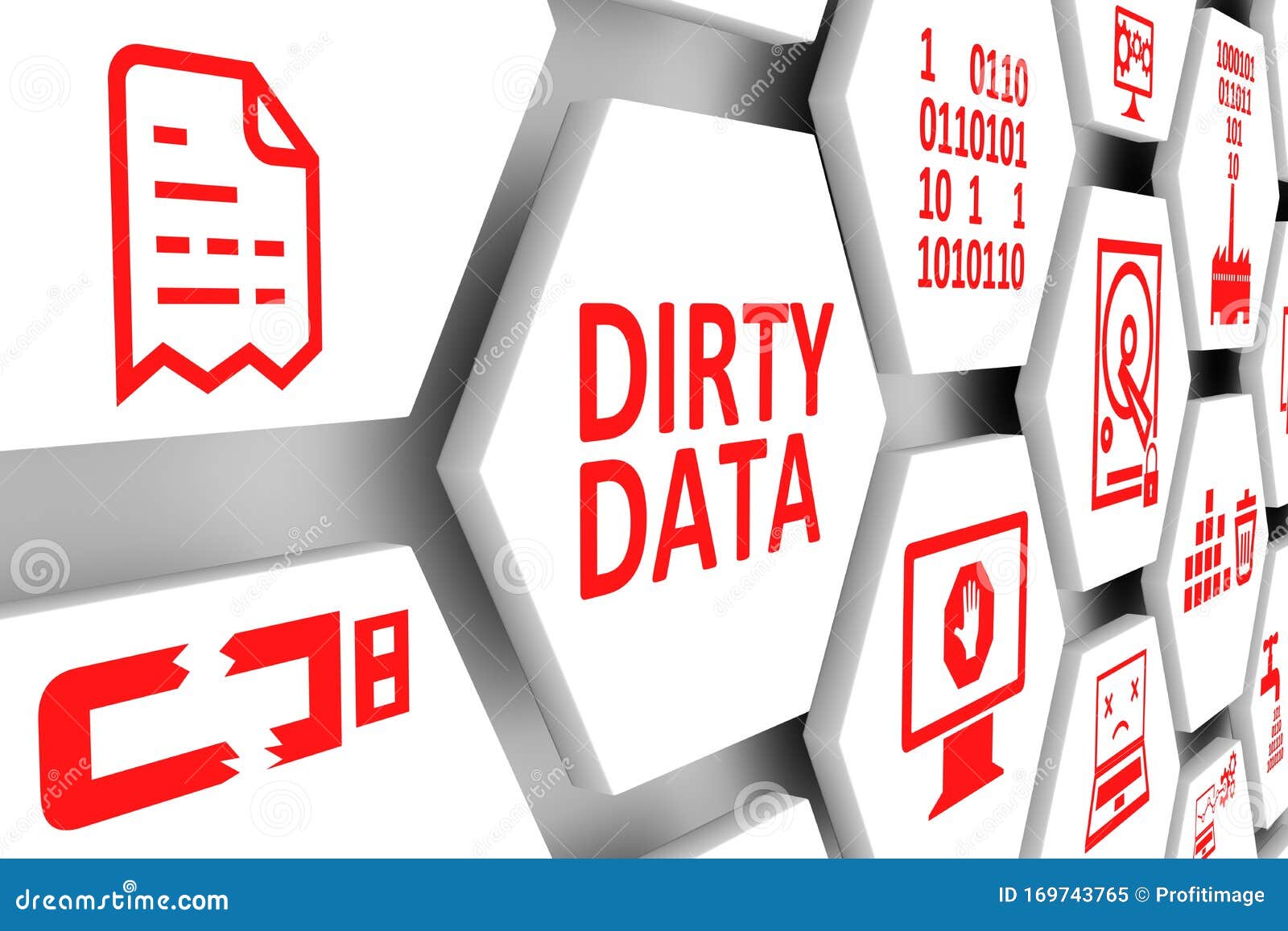 DIRTY DATA Concept Cell Background Stock Illustration - Illustration of ...