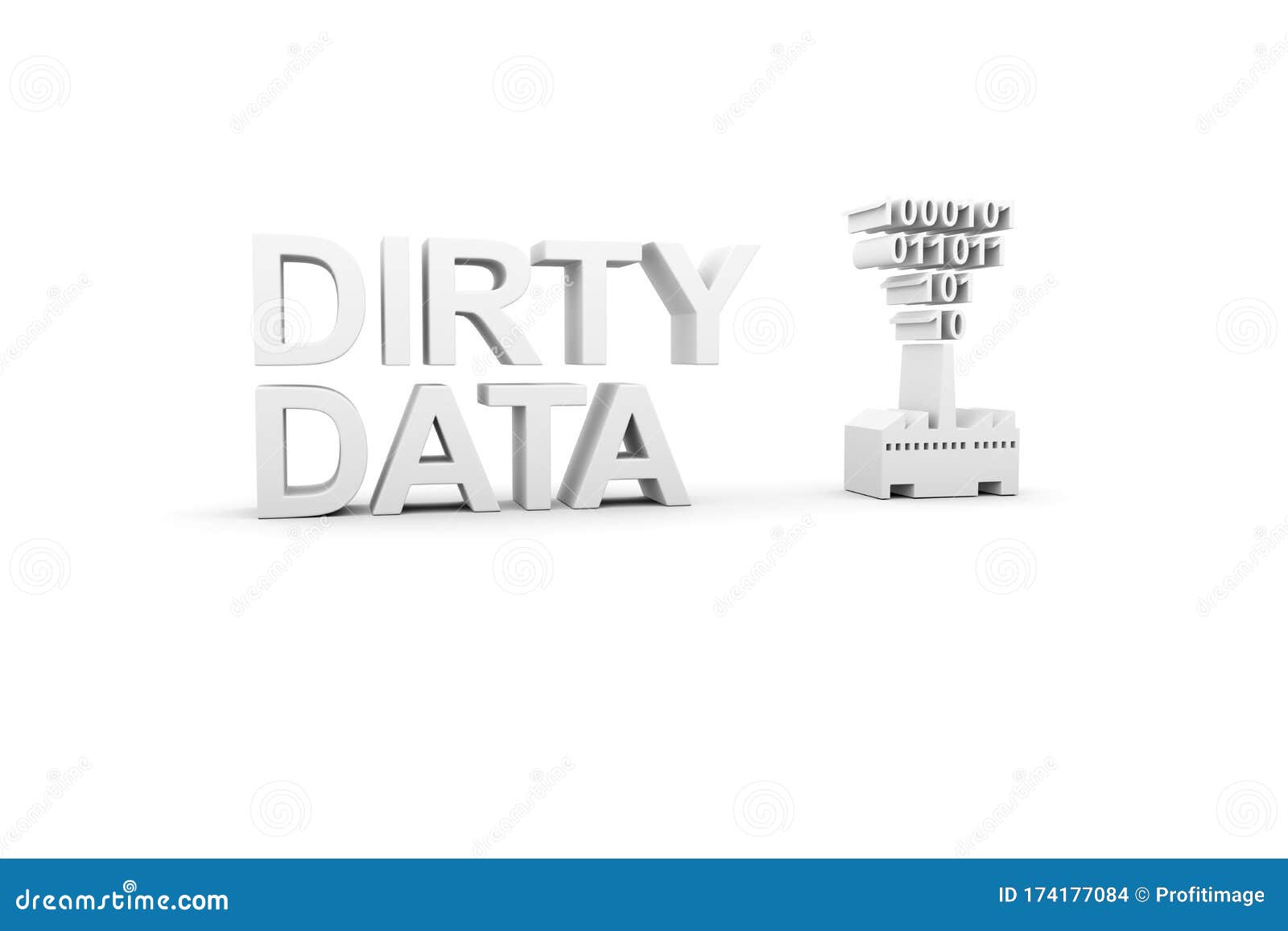 DIRTY DATA Concept White Background Stock Illustration - Illustration ...