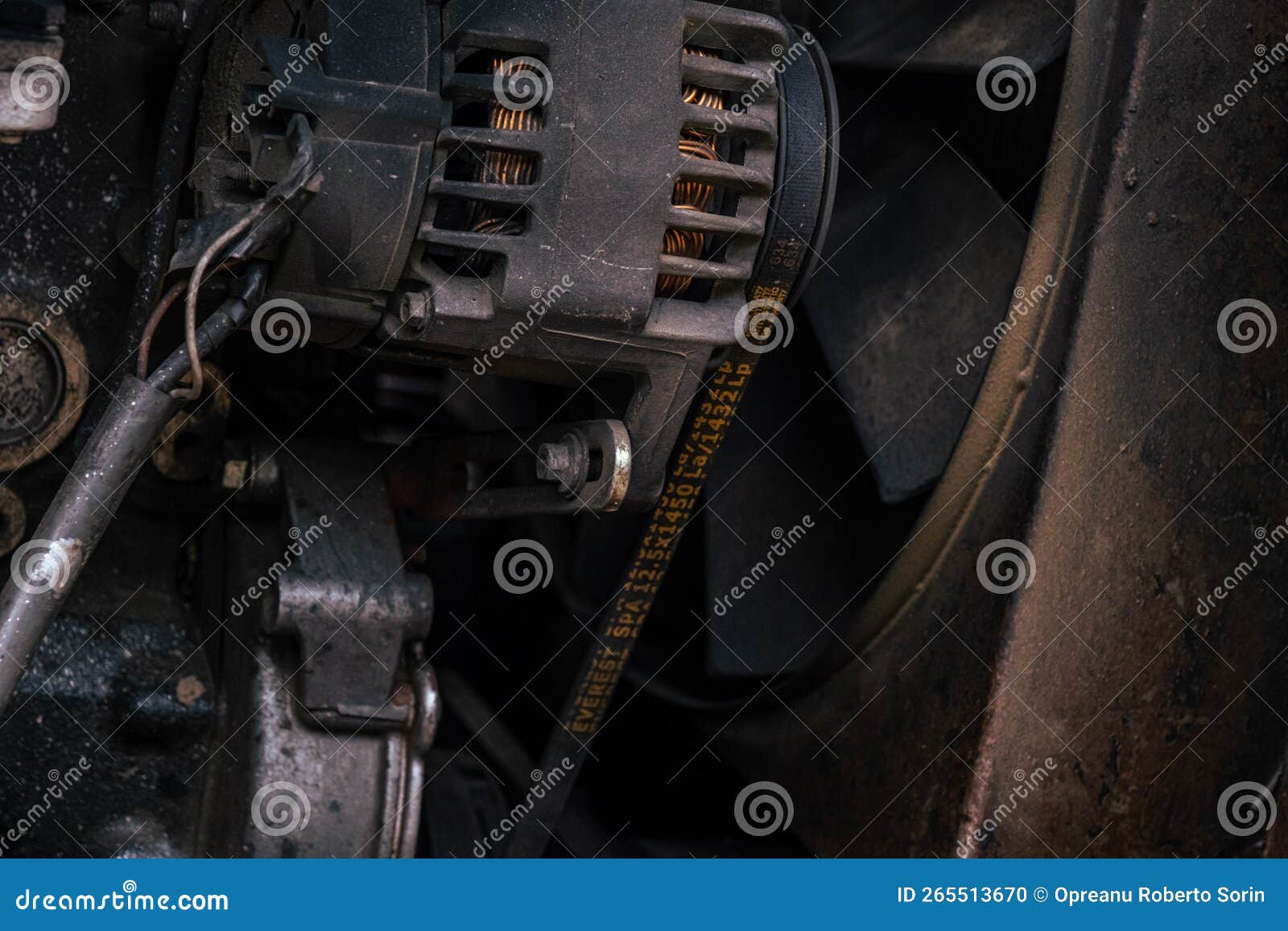 Dirty diesel engine stock photo. Image of equipment - 265513670