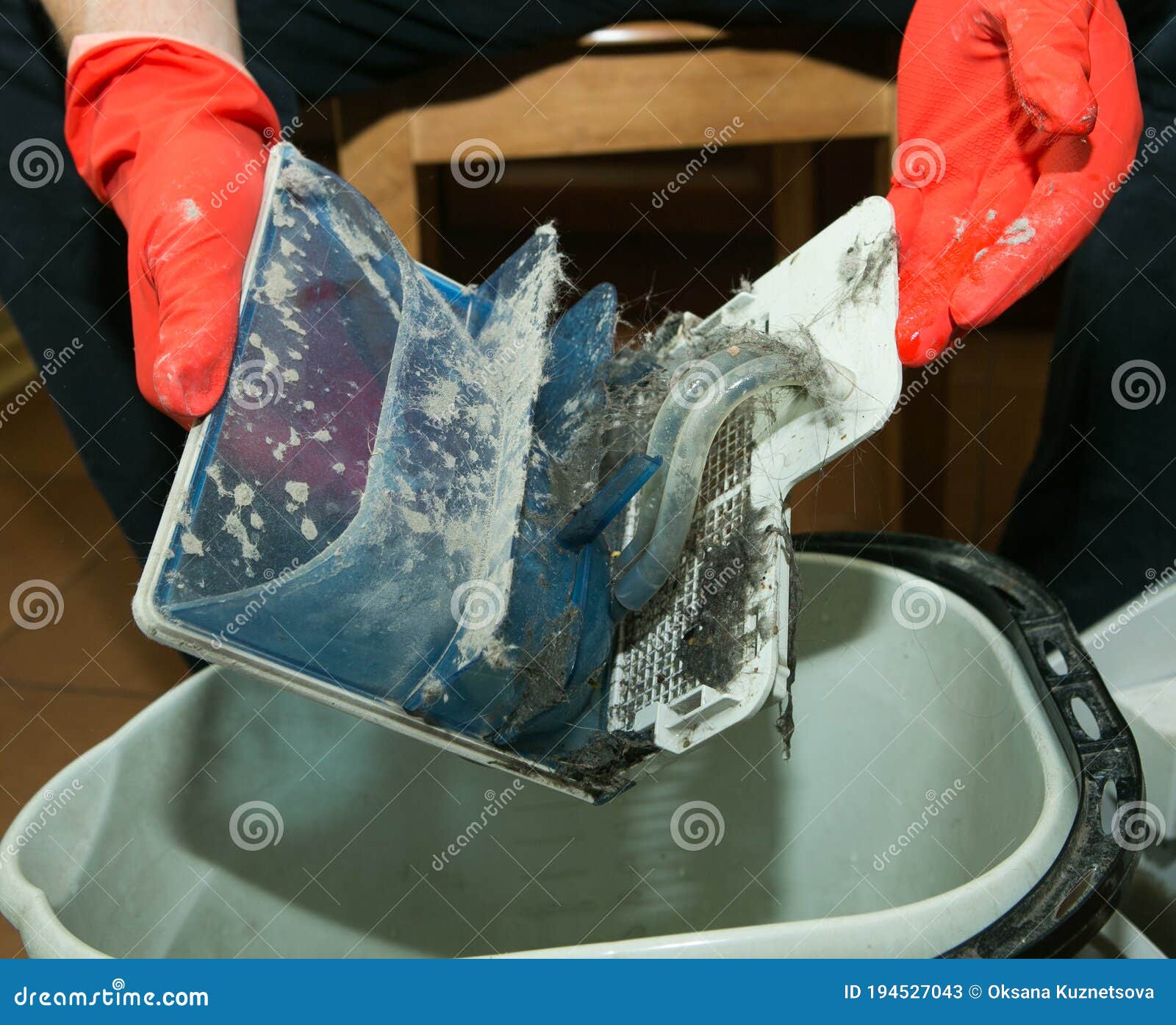 The Process of Cleaning a Room with a Vacuum Cleaner with an Aquafilter ...