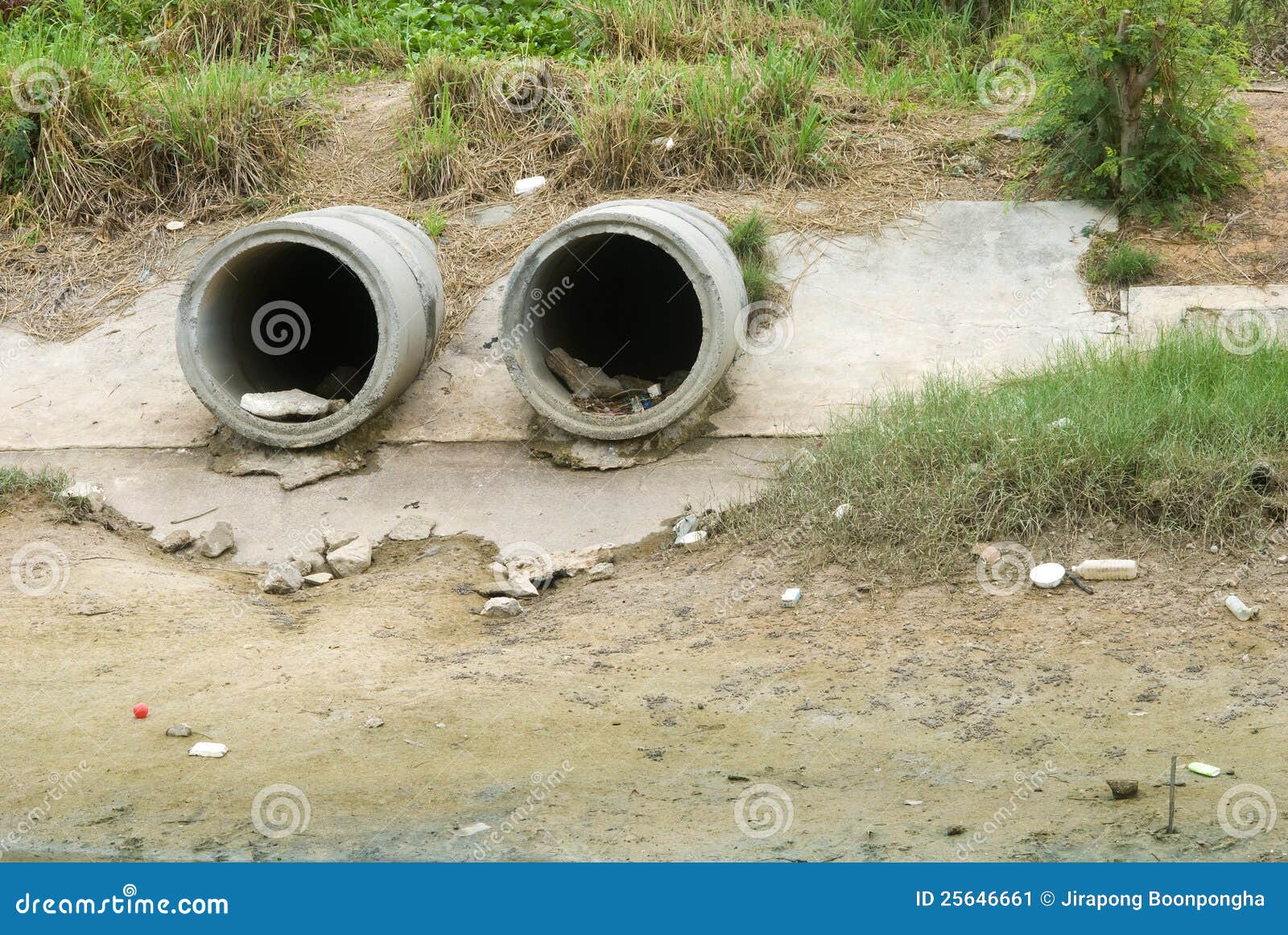 Dirty Drain Polluting a River Stock Image - Image of fluid, sheet: 25646661