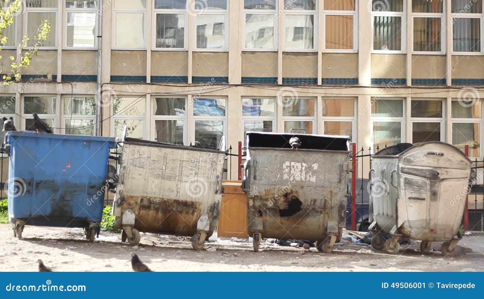 Dirty Dumpster stock video. Video of grunge, green, receptacle - 49506001