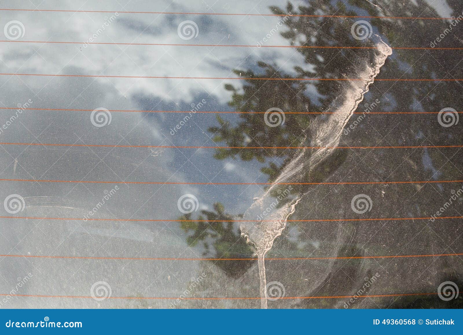 Dirty dust back glass stock photo. Image of vehicle, rear - 49360568