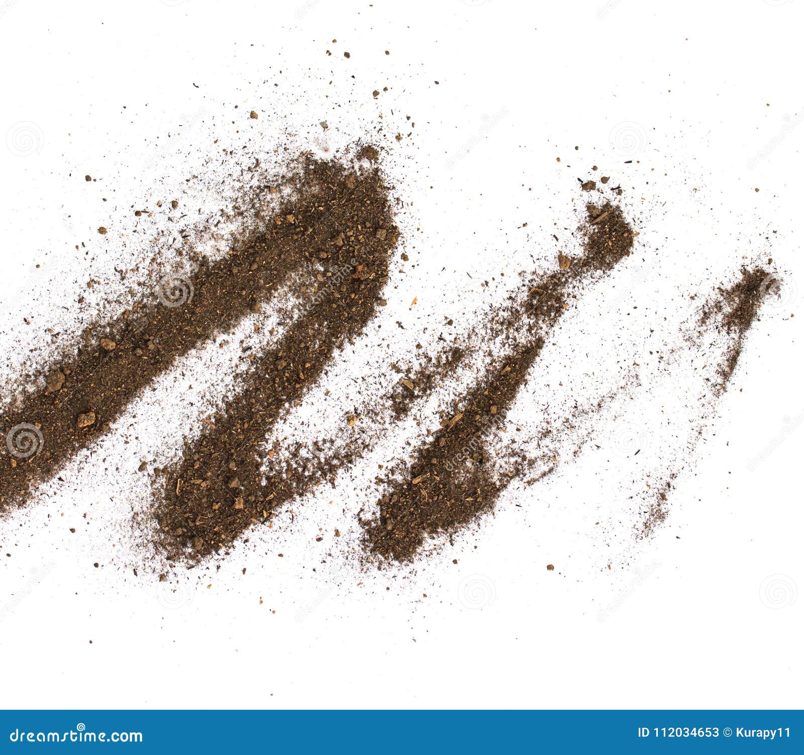 Dirty Earth on White Background. Stock Image - Image of agriculture ...